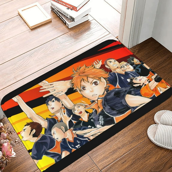 Anime Comic Multi-Size Flannel Non-slip Mat,Haikyuu Flannel Floor Mat ...