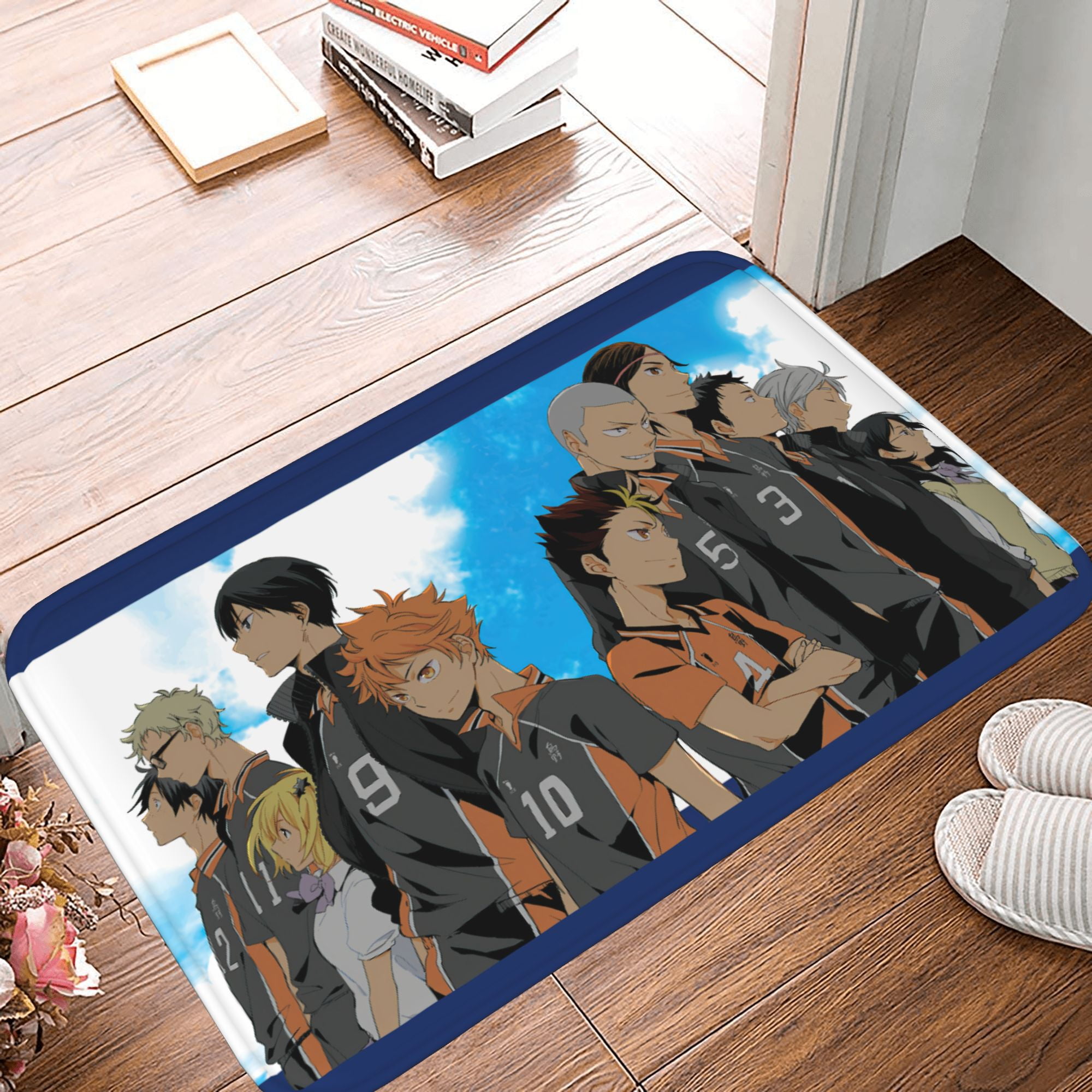 Anime Comic Multi-Size Flannel Non-slip Mat,Haikyuu Flannel Floor Mat ...