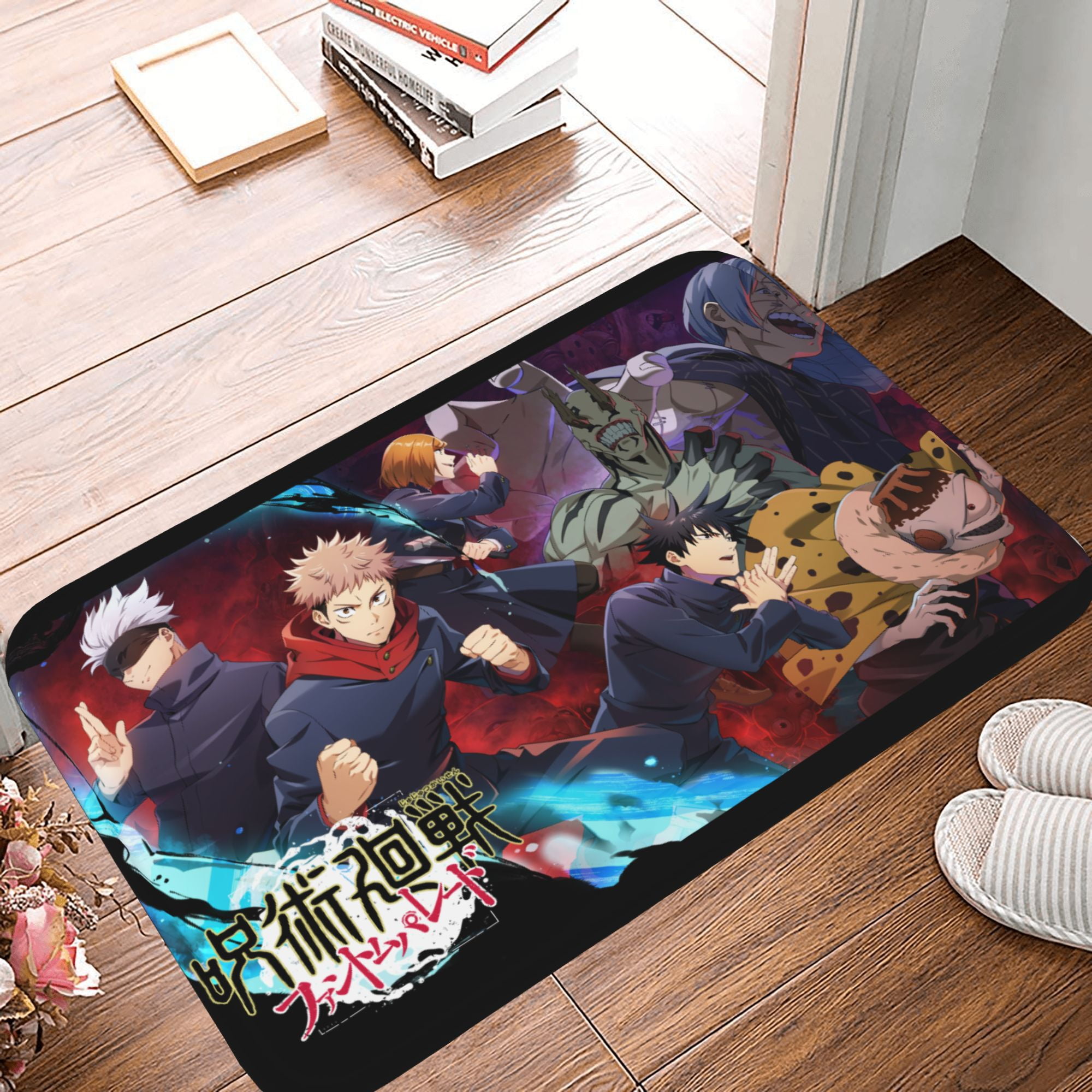 Anime Comic Multi-Size Flannel Non-slip Mat,JJK Jujutsu Kaisen Flannel ...