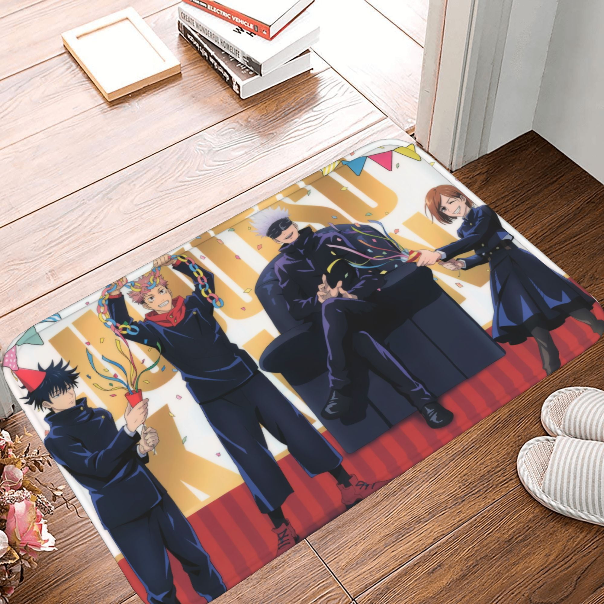 Anime Comic Multi-Size Flannel Non-slip Mat,JJK Jujutsu Kaisen Flannel ...