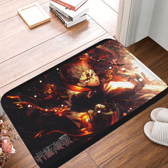 Anime Comic Multi-Size Flannel Non-slip Mat,JJK Jujutsu Kaisen Flannel ...