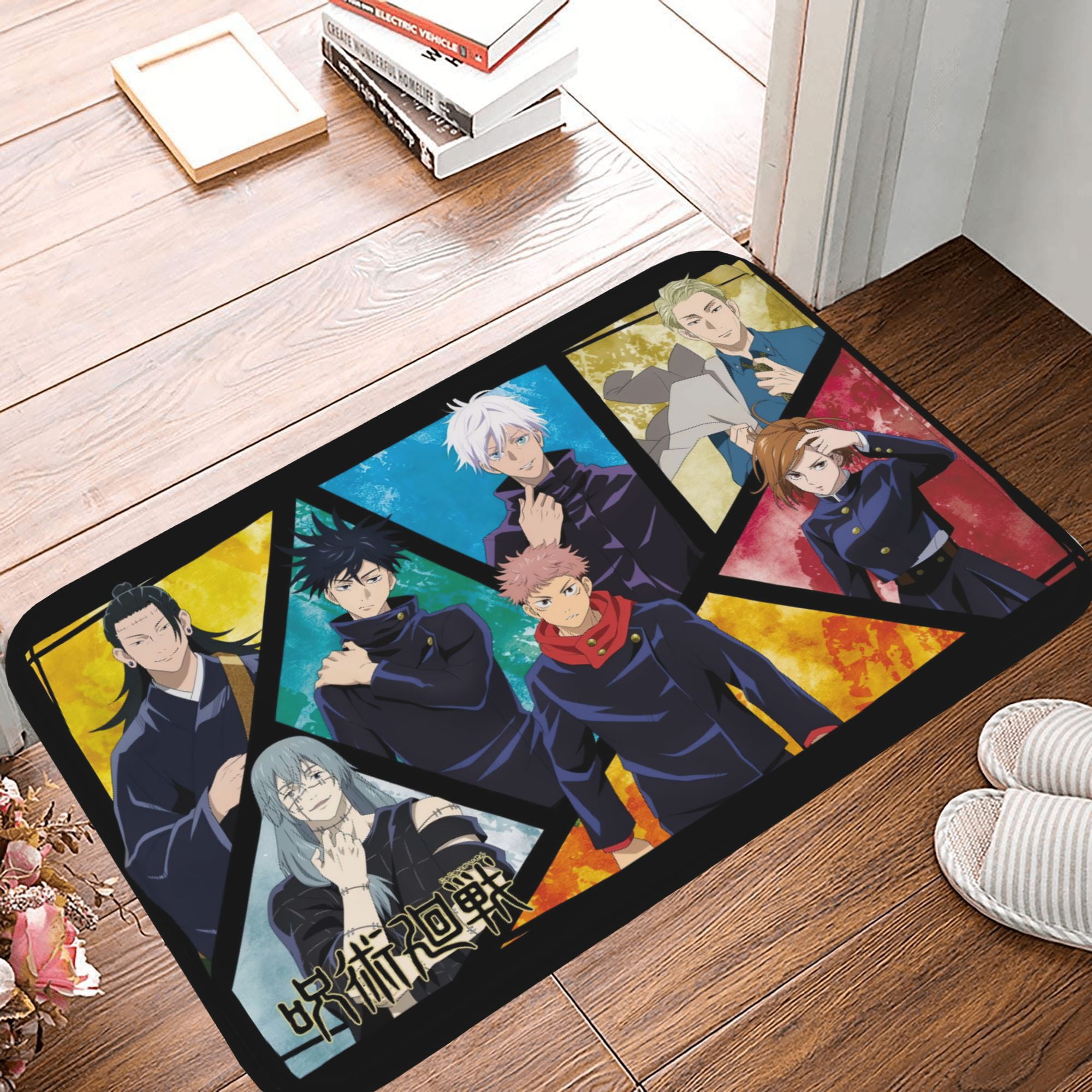 Anime Comic Multi-Size Flannel Non-slip Mat,JJK Jujutsu Kaisen Flannel ...