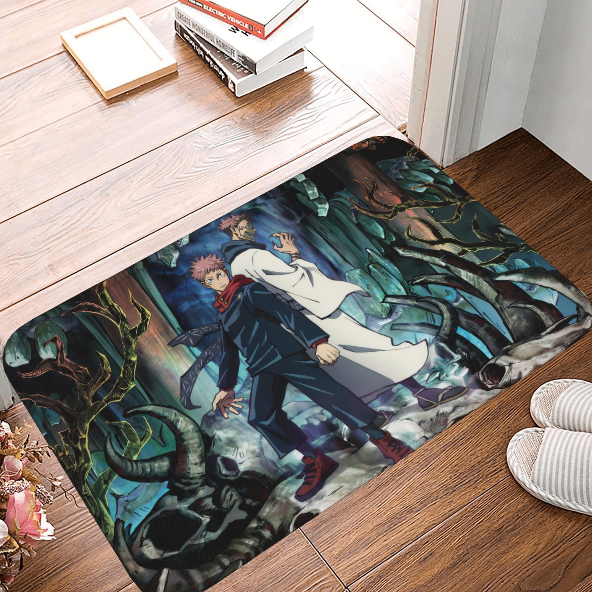 Anime Comic Multi-Size Flannel Non-slip Mat,JJK Jujutsu Kaisen Flannel ...