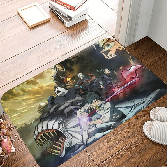 Anime Comic Multi-Size Flannel Non-slip Mat,JJK Jujutsu Kaisen Flannel ...