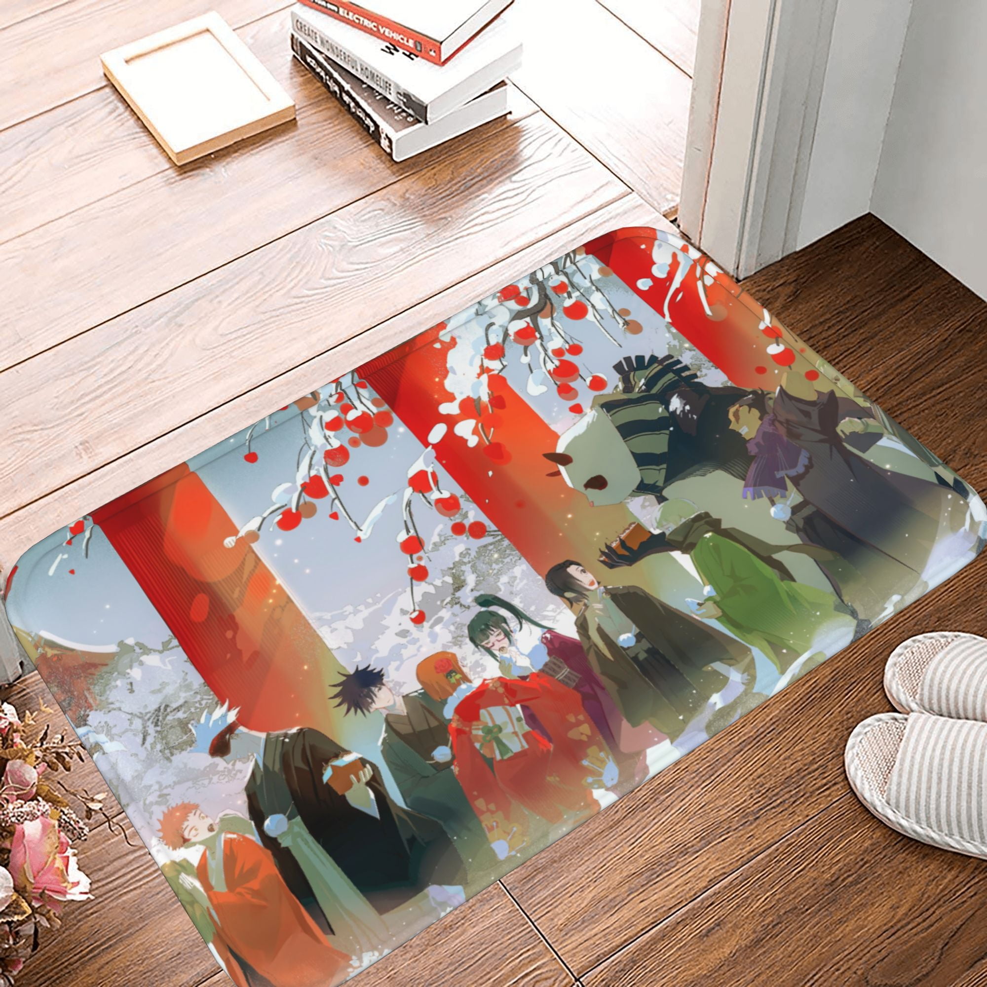 Anime Comic Multi-Size Flannel Non-slip Mat,JJK Jujutsu Kaisen Flannel ...