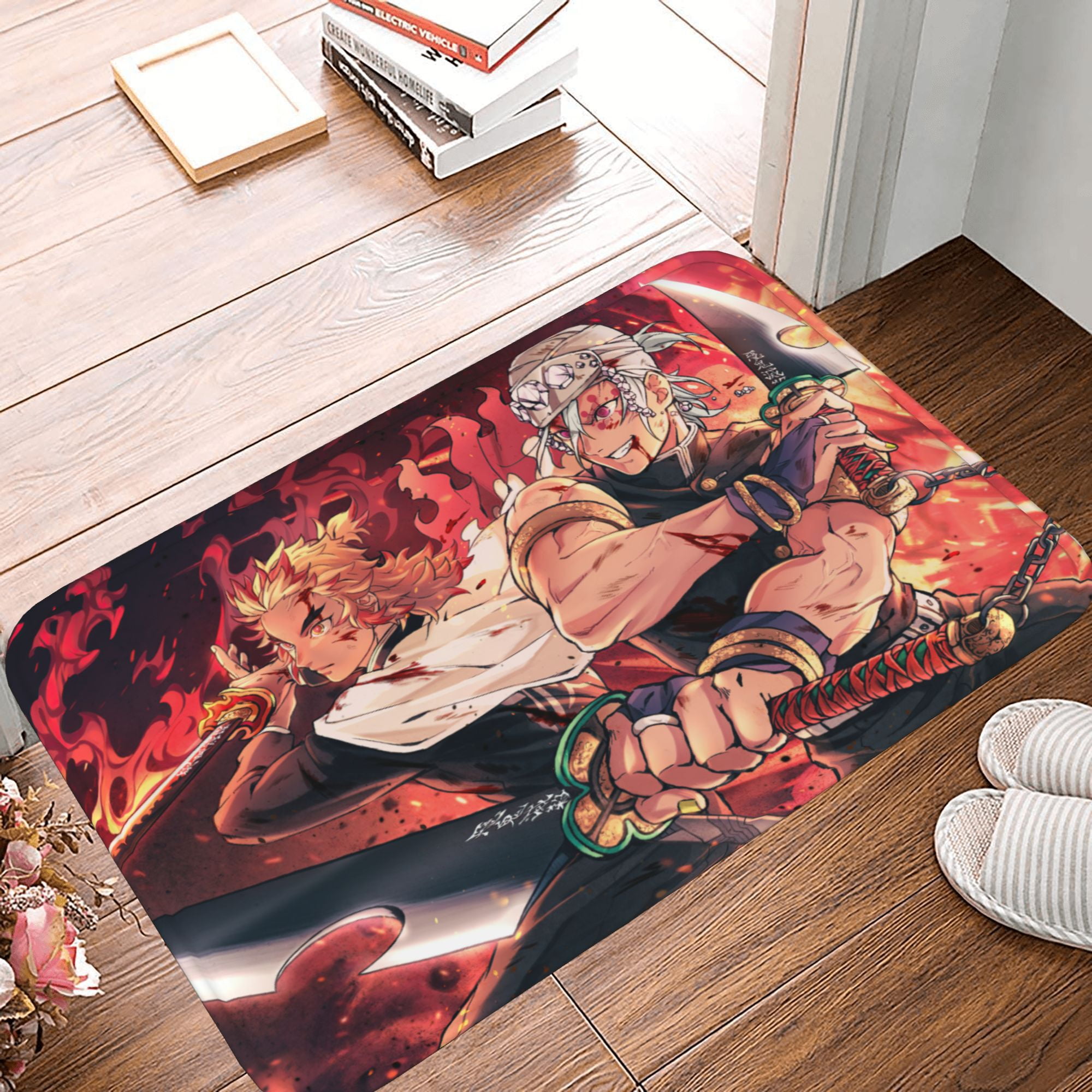 Anime Comic Multi-Size Flannel Non-slip Mat,NINE HASHIRA Demon Slayer ...