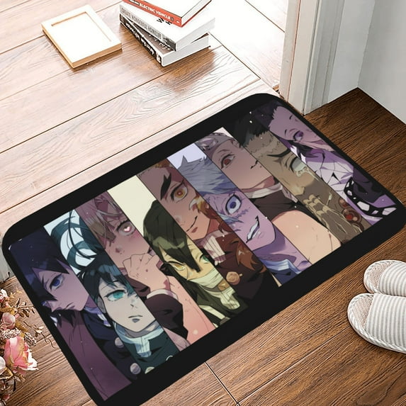Anime Comic Multi-Size Flannel Non-slip Mat,NINE HASHIRA Demon Slayer ...