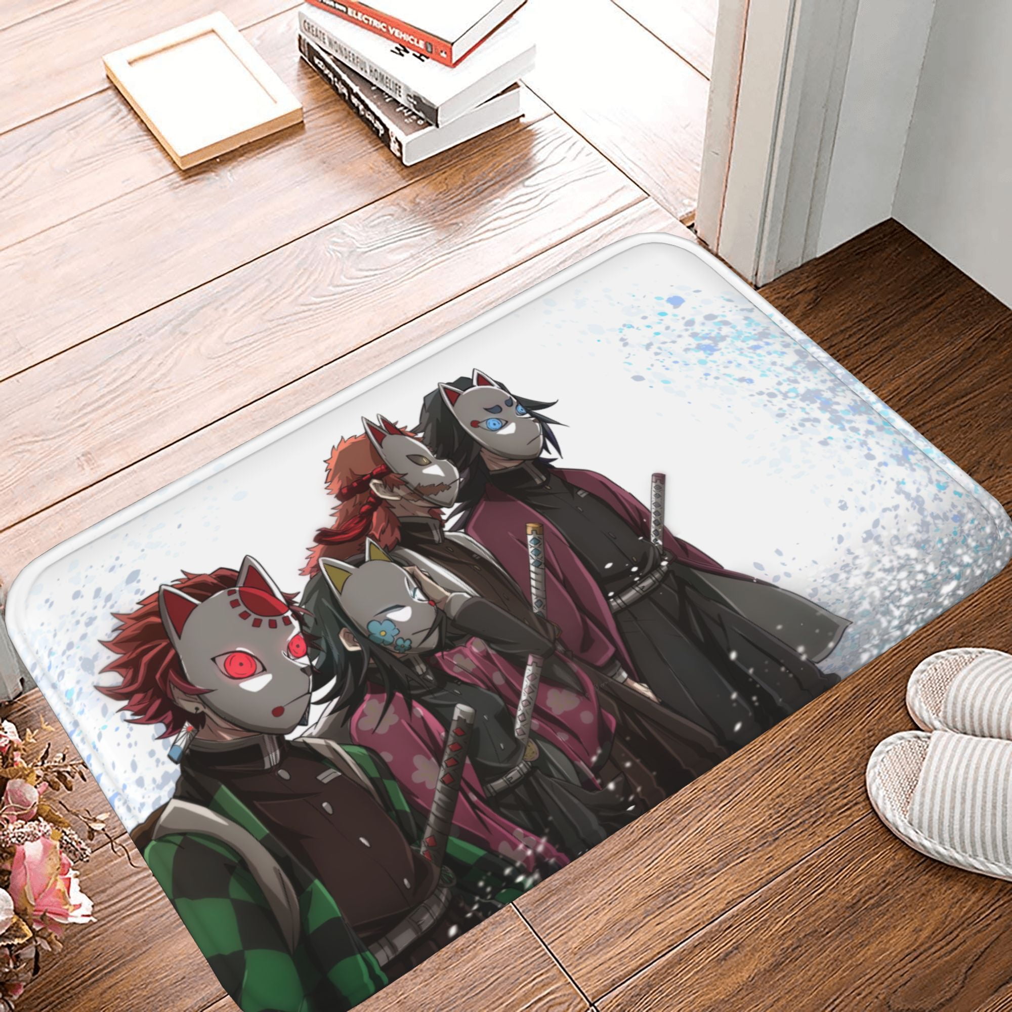 Anime Comic Multi-Size Flannel Non-slip Mat,NINE HASHIRA Demon Slayer ...