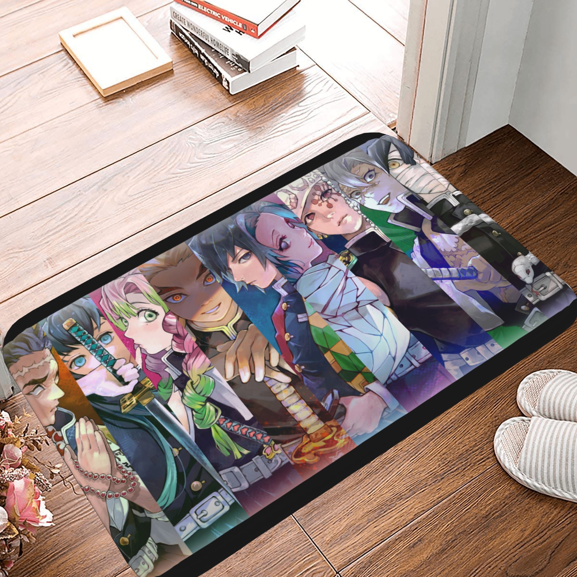 Anime Comic Multi-Size Flannel Non-slip Mat,NINE HASHIRA Demon Slayer ...