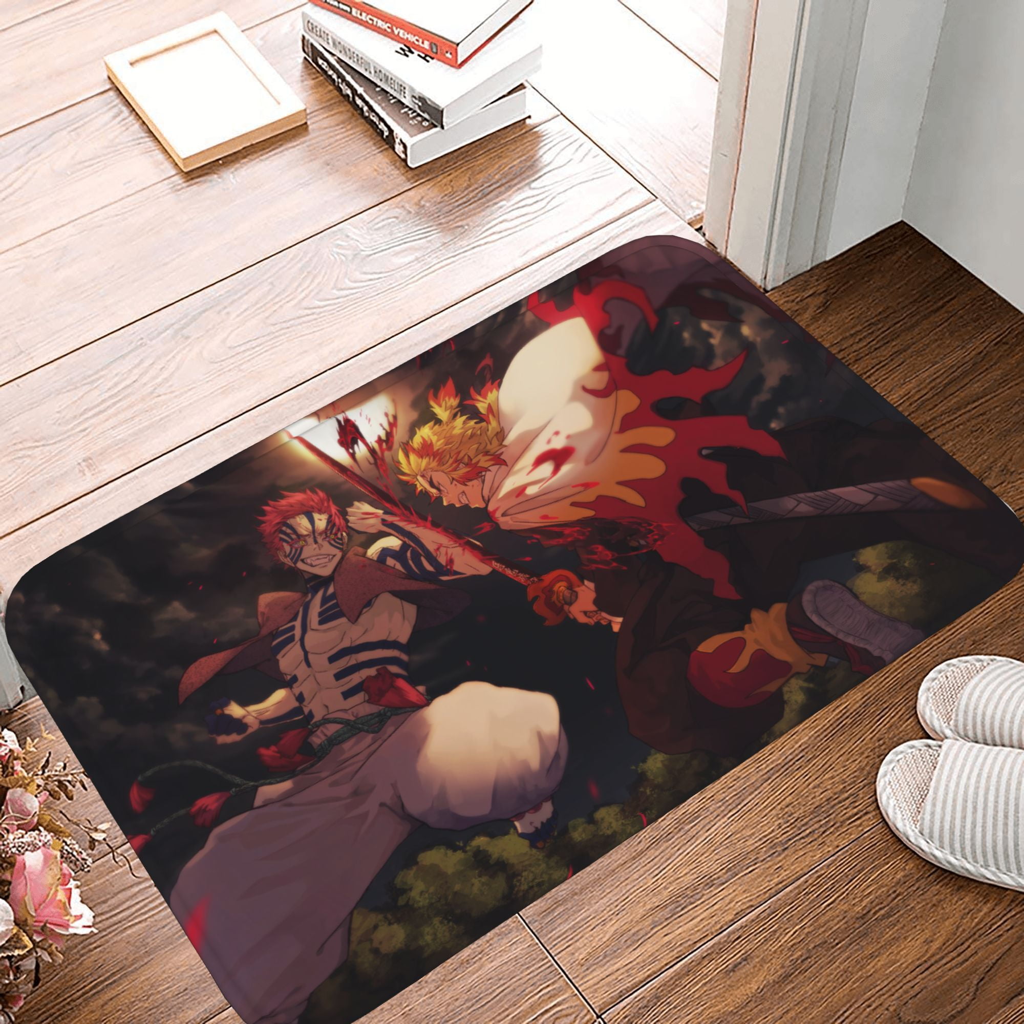 Anime Comic Multi-Size Flannel Non-slip Mat,NINE HASHIRA Demon Slayer ...