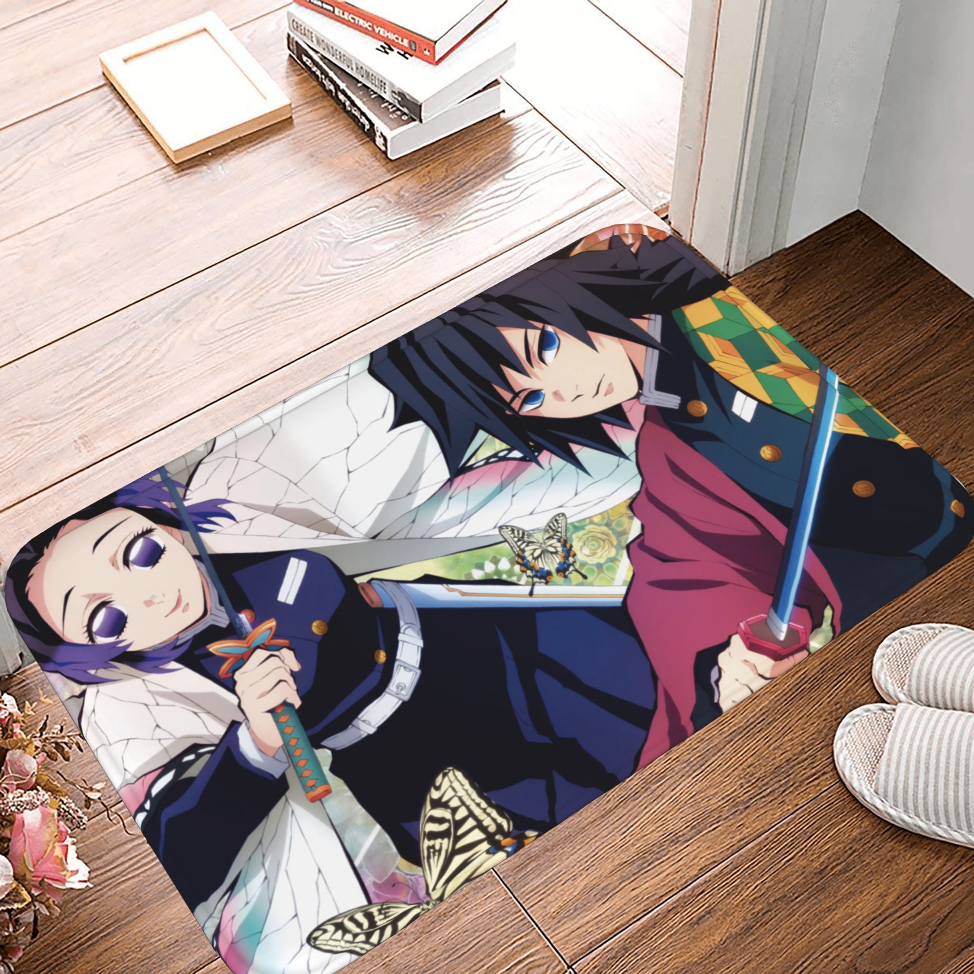 Anime Comic Multi-Size Flannel Non-slip Mat,NINE HASHIRA Demon Slayer ...