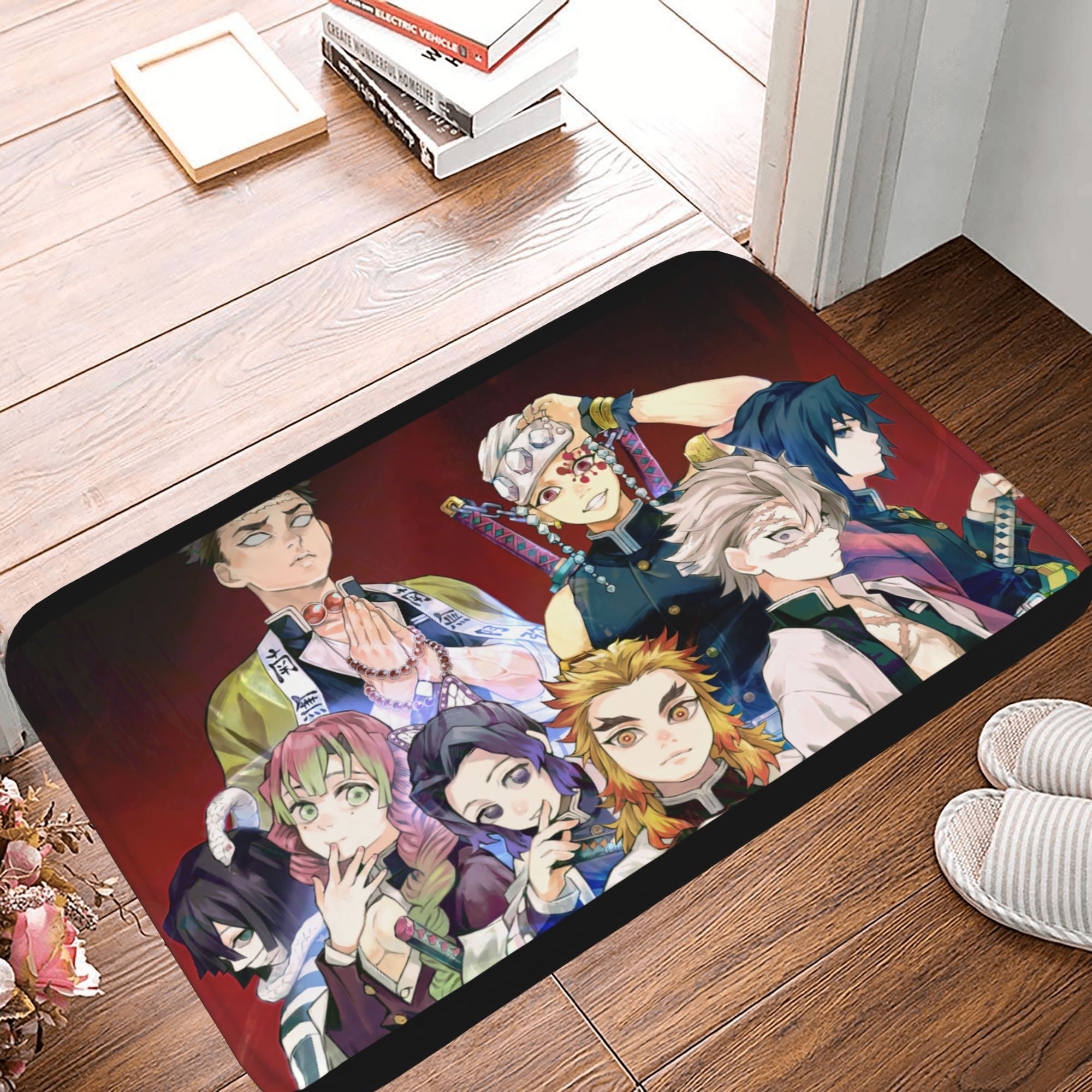 Anime Comic Multi-Size Flannel Non-slip Mat,NINE HASHIRA Demon Slayer ...