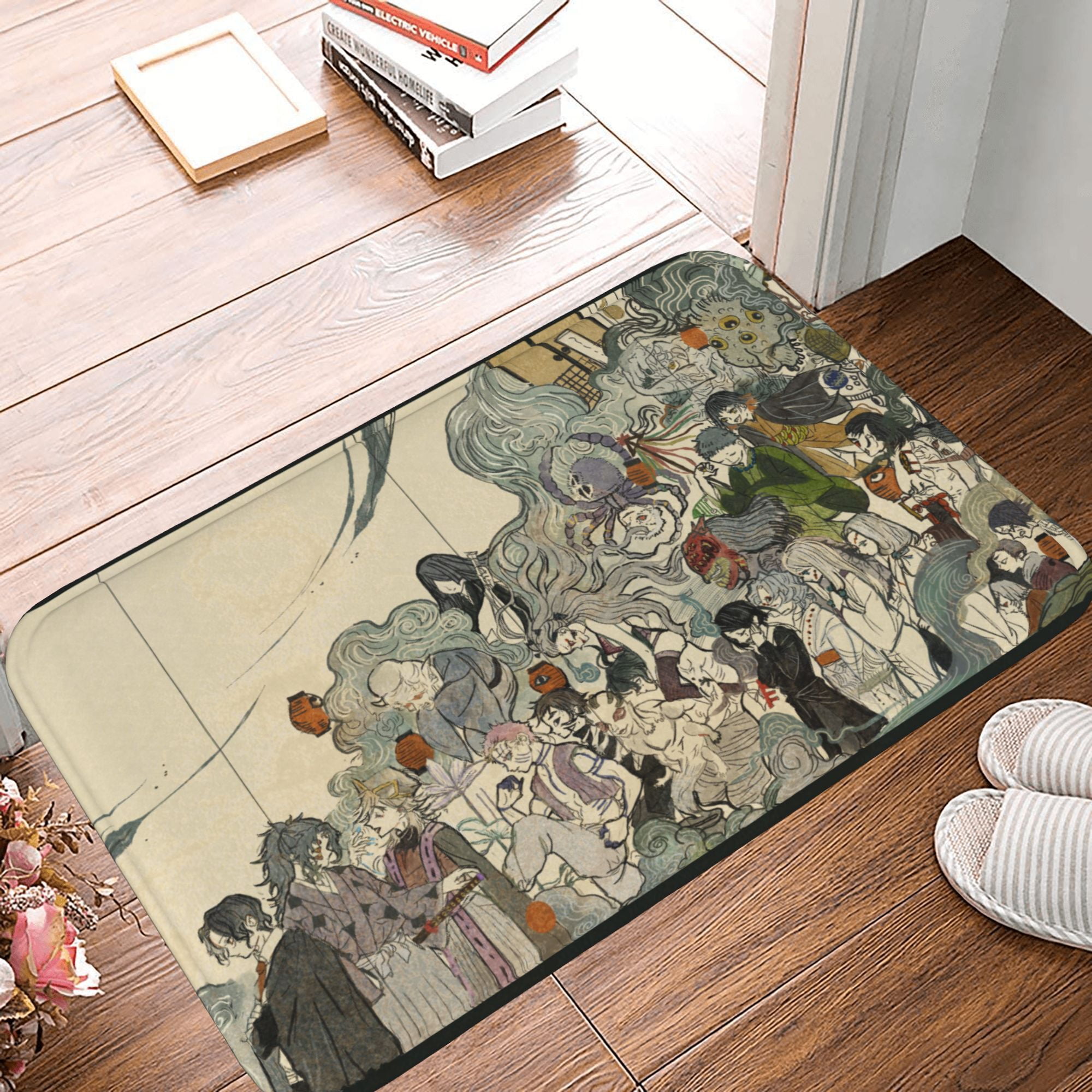 Anime Comic Multi-Size Flannel Non-slip Mat,NINE HASHIRA Demon Slayer ...
