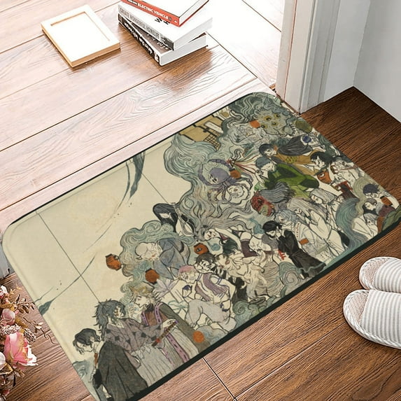 Anime Comic Multi-Size Flannel Non-slip Mat,NINE HASHIRA Demon Slayer ...
