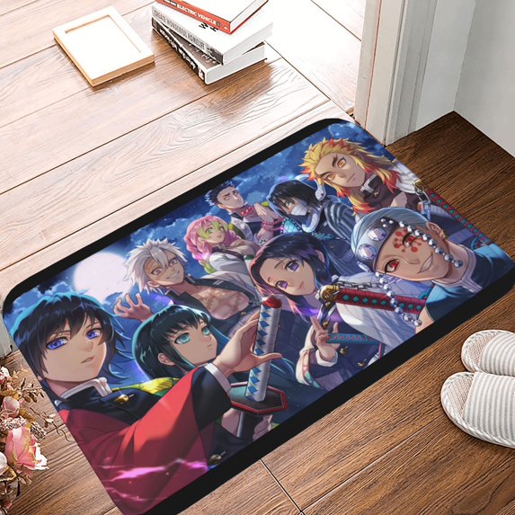Anime Comic Multi-Size Flannel Non-slip Mat,NINE HASHIRA Demon Slayer ...