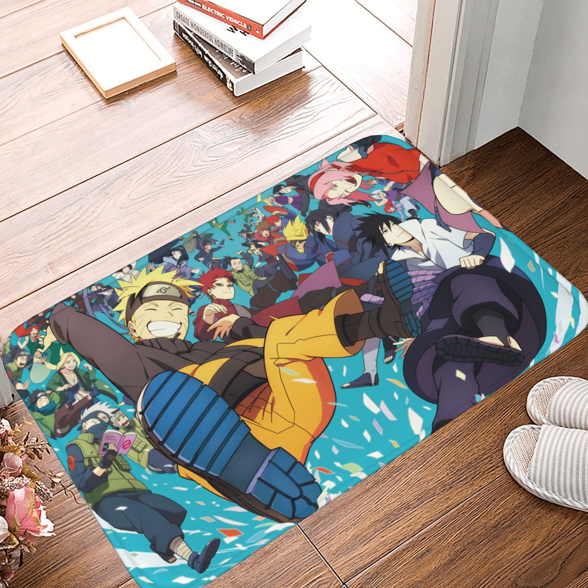 Anime Comic Multi-Size Flannel Non-slip Mat,Naruto Flannel Floor Mat ...