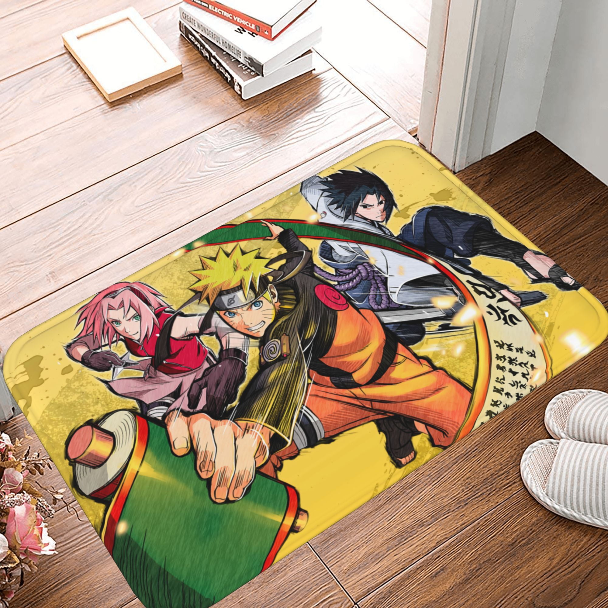 Anime Comic Multi-Size Flannel Non-slip Mat,Naruto Flannel Floor Mat ...