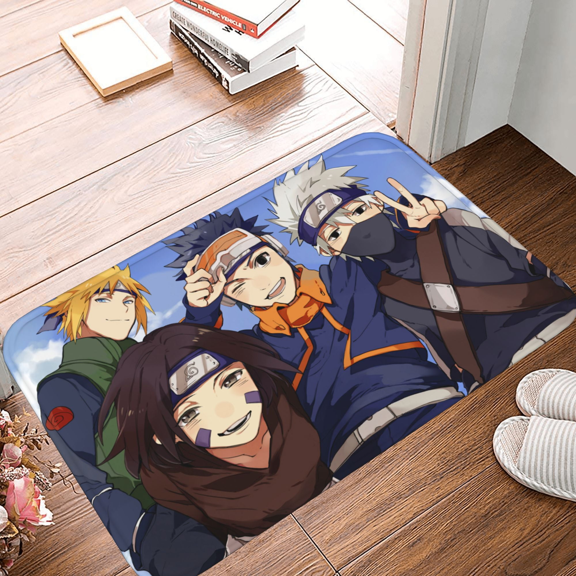 Anime Comic Multi-Size Flannel Non-slip Mat,Naruto Flannel Floor Mat ...