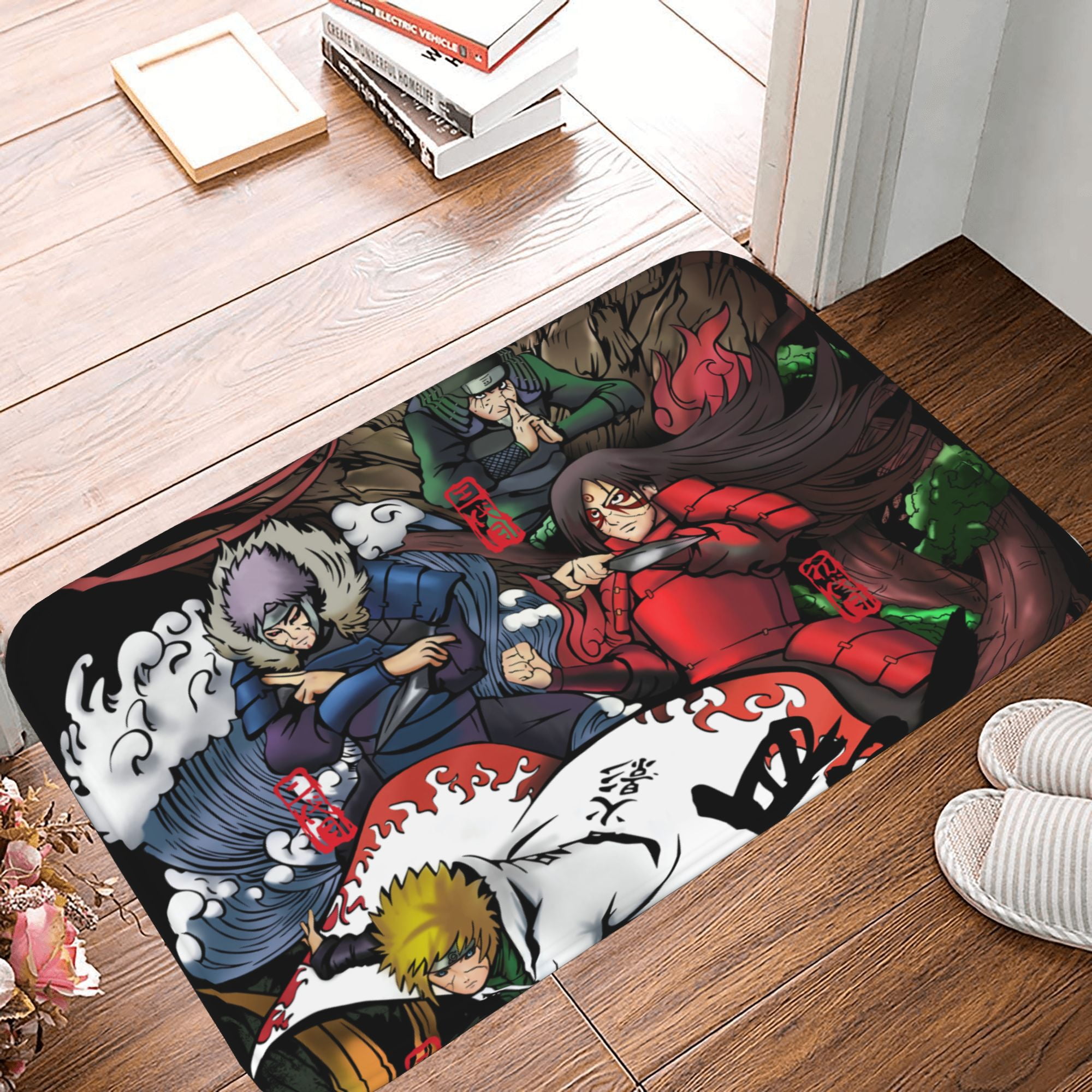 Anime Comic Multi-Size Flannel Non-slip Mat,Naruto Flannel Floor Mat ...