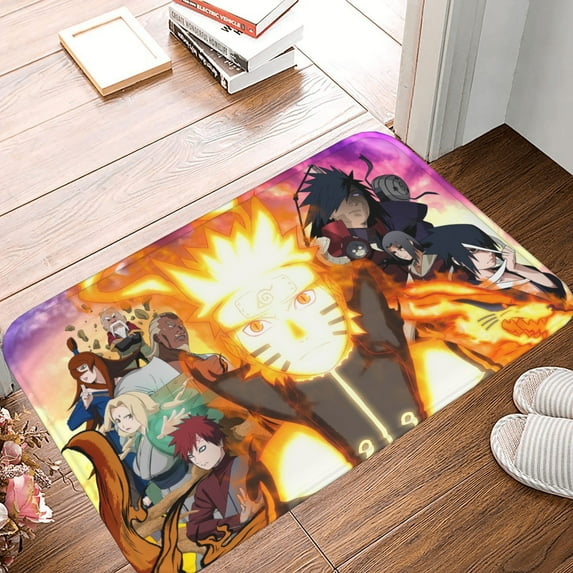 Anime Comic Multi-Size Flannel Non-slip Mat,Naruto Flannel Floor Mat ...