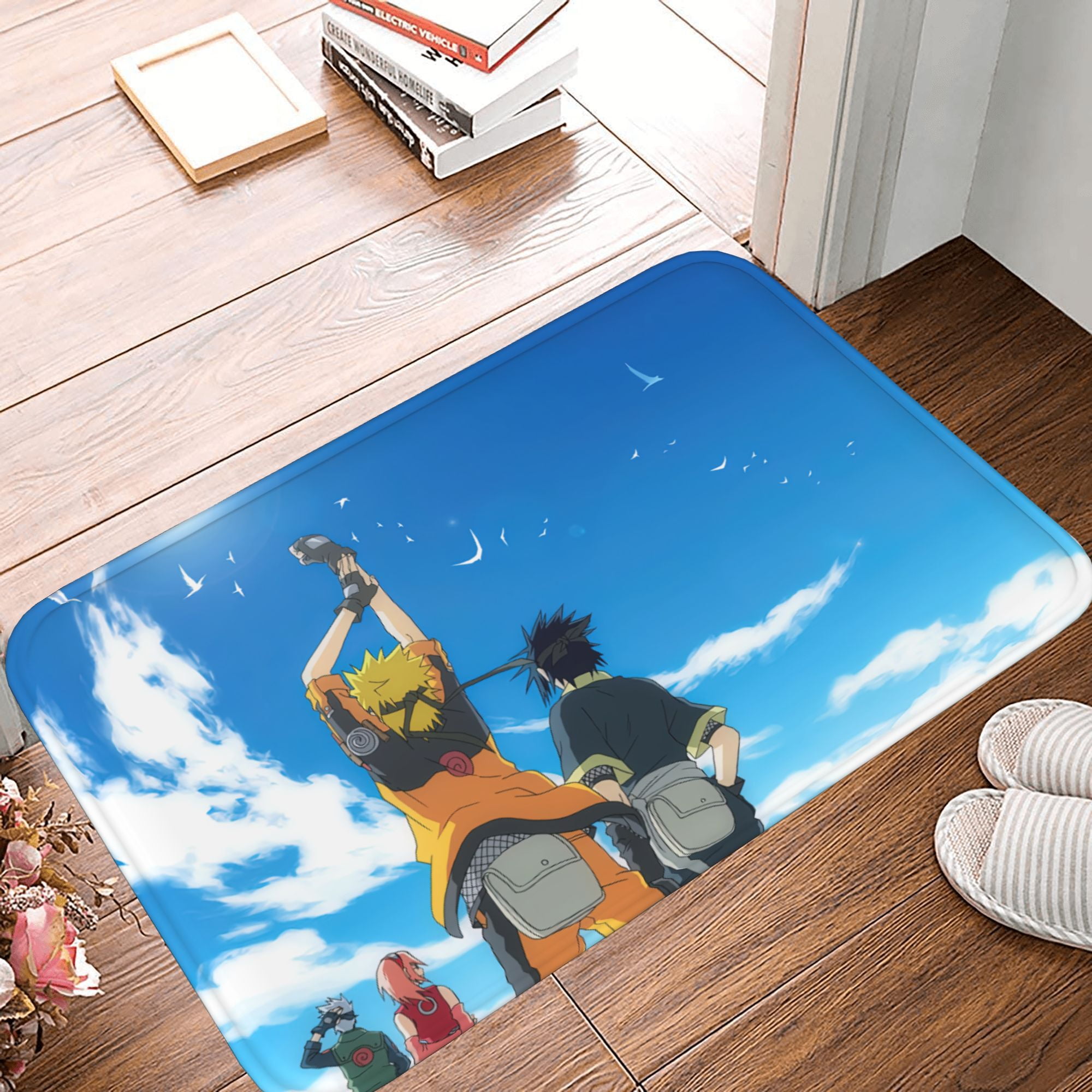 Anime Comic Multi-Size Flannel Non-slip Mat,Naruto Flannel Floor Mat ...