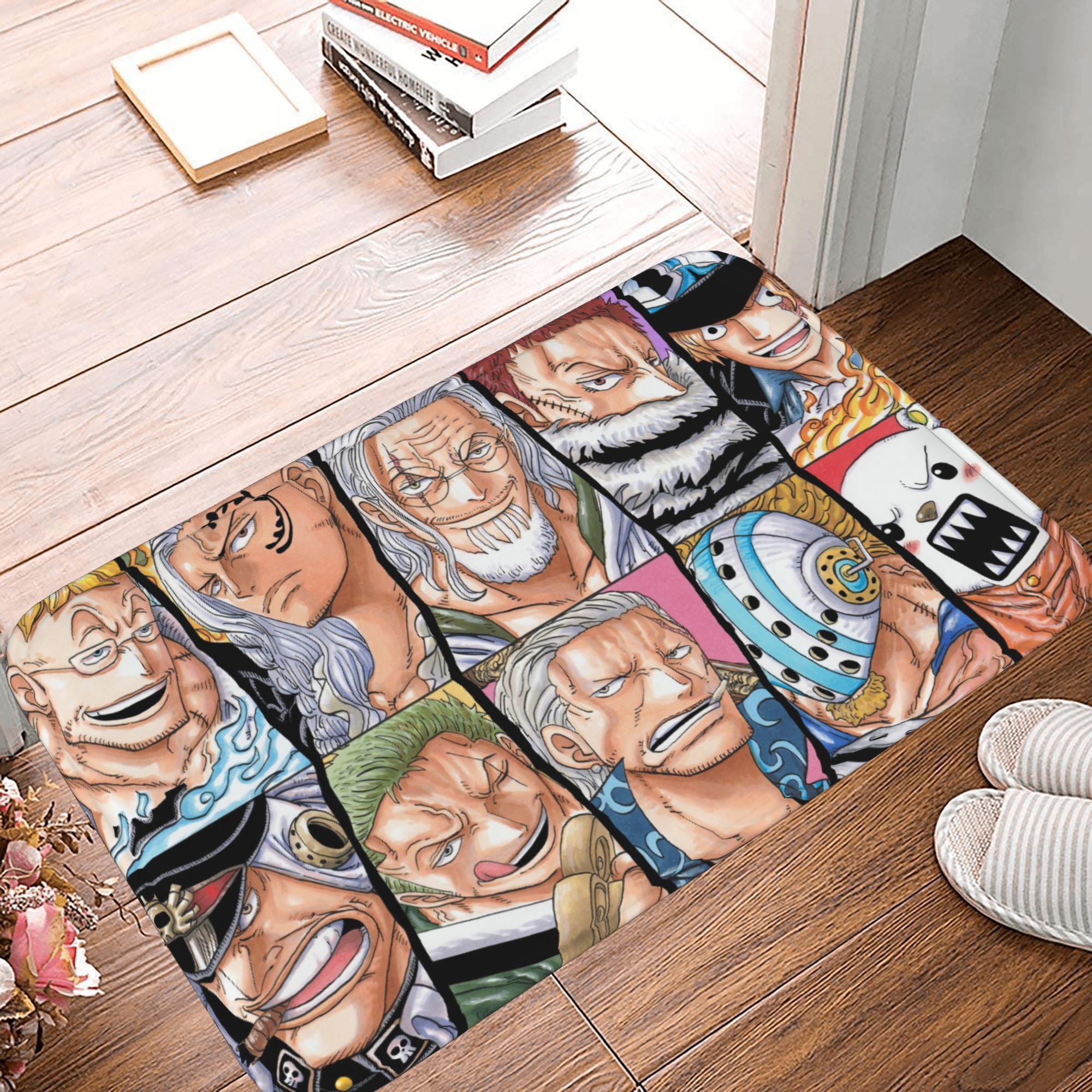 Anime Comic Multi-Size Flannel Non-slip Mat,One Piece Flannel Floor Mat ...