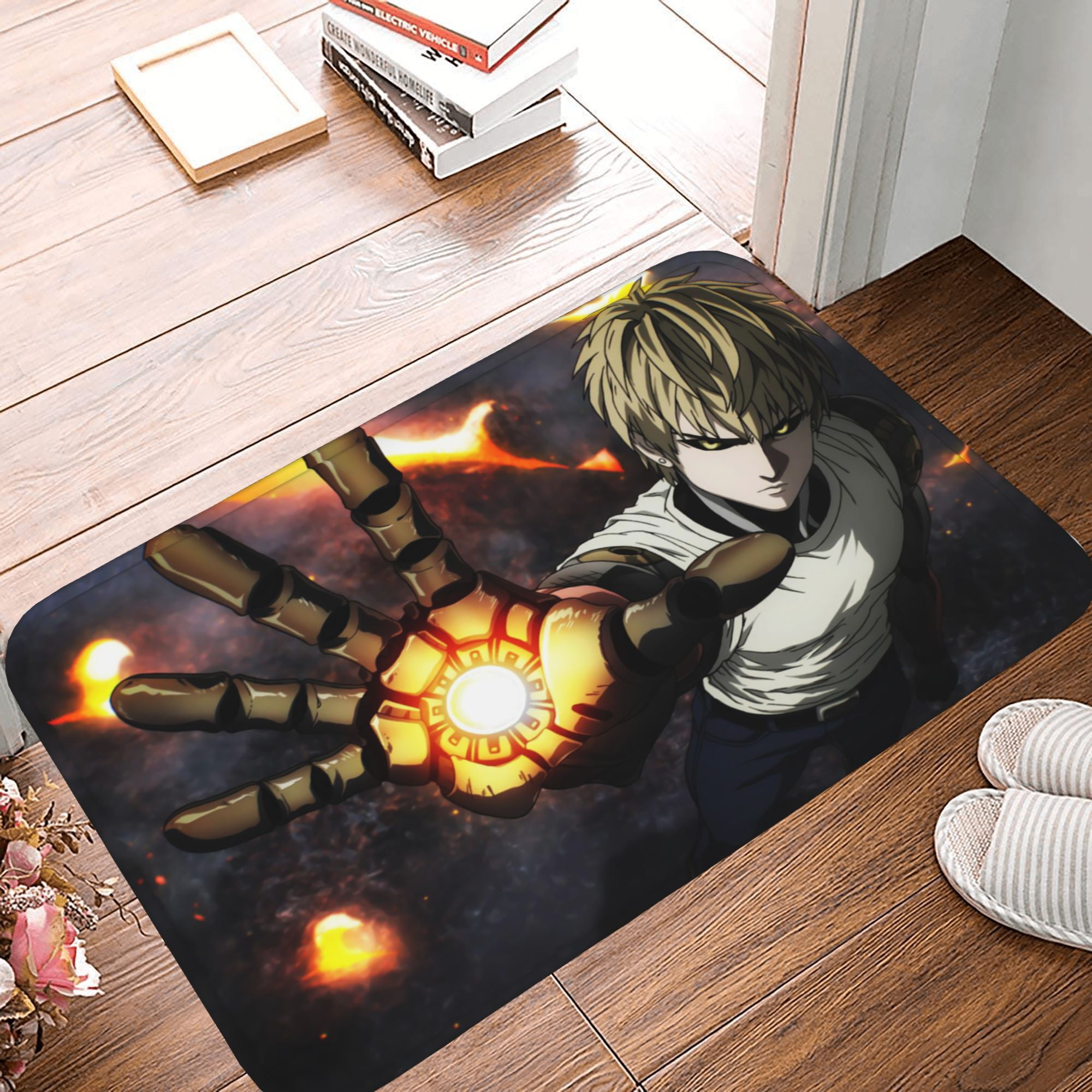 Anime Comic Multi-Size Flannel Non-slip Mat,One Punch Man Flannel Floor ...
