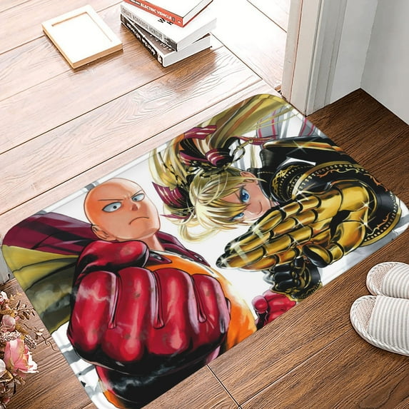 Anime Comic Multi-Size Flannel Non-slip Mat,One Punch Man Flannel Floor ...