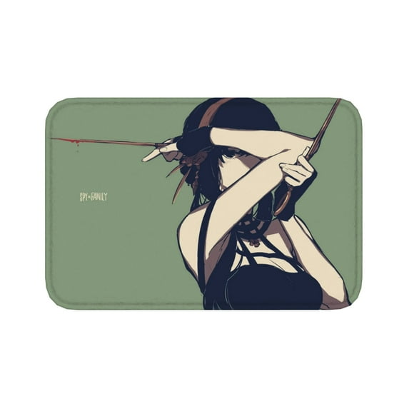 Anime Comic Multi-Size Flannel Non-slip Mat,Spy X Family Flannel Floor ...