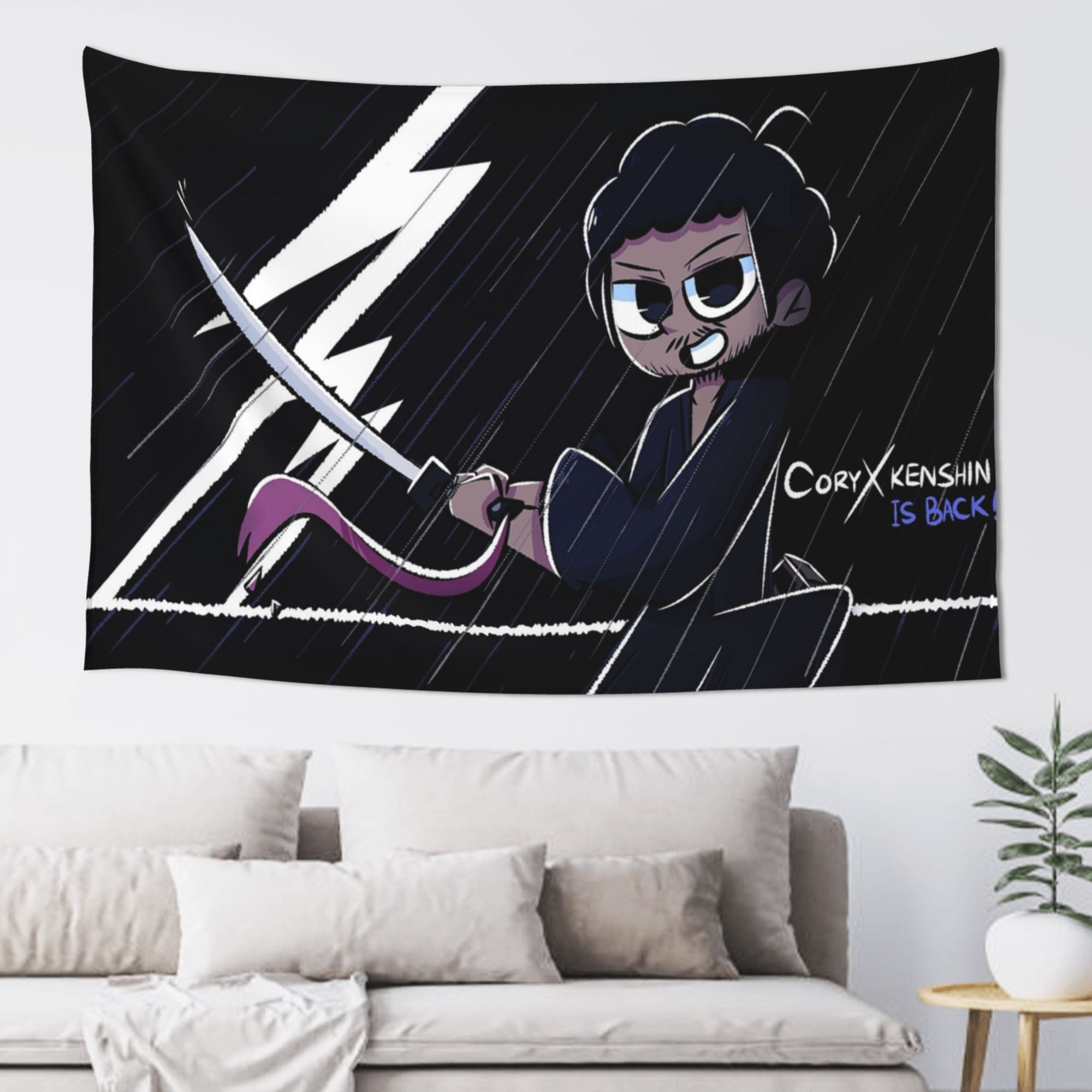 Anime Coryxkenshin Tapestry Banner 60x40in inch Decor Art Tablecloth ...