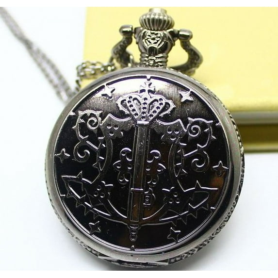 Anime Cosplay Kuroshitsuji Black Butler Sebastian Black Pocket Watch ...