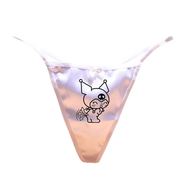 Anime Couple Underwear Hello Kitty Cute Thong Sexy Seamless Pearl Bow Low Waisted Pure Cotton