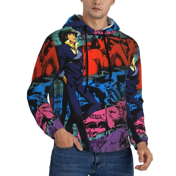 Anime Cowboy Bebop Men’s Hoodie Sweatshirt – Soft Stretch Pullover, All ...