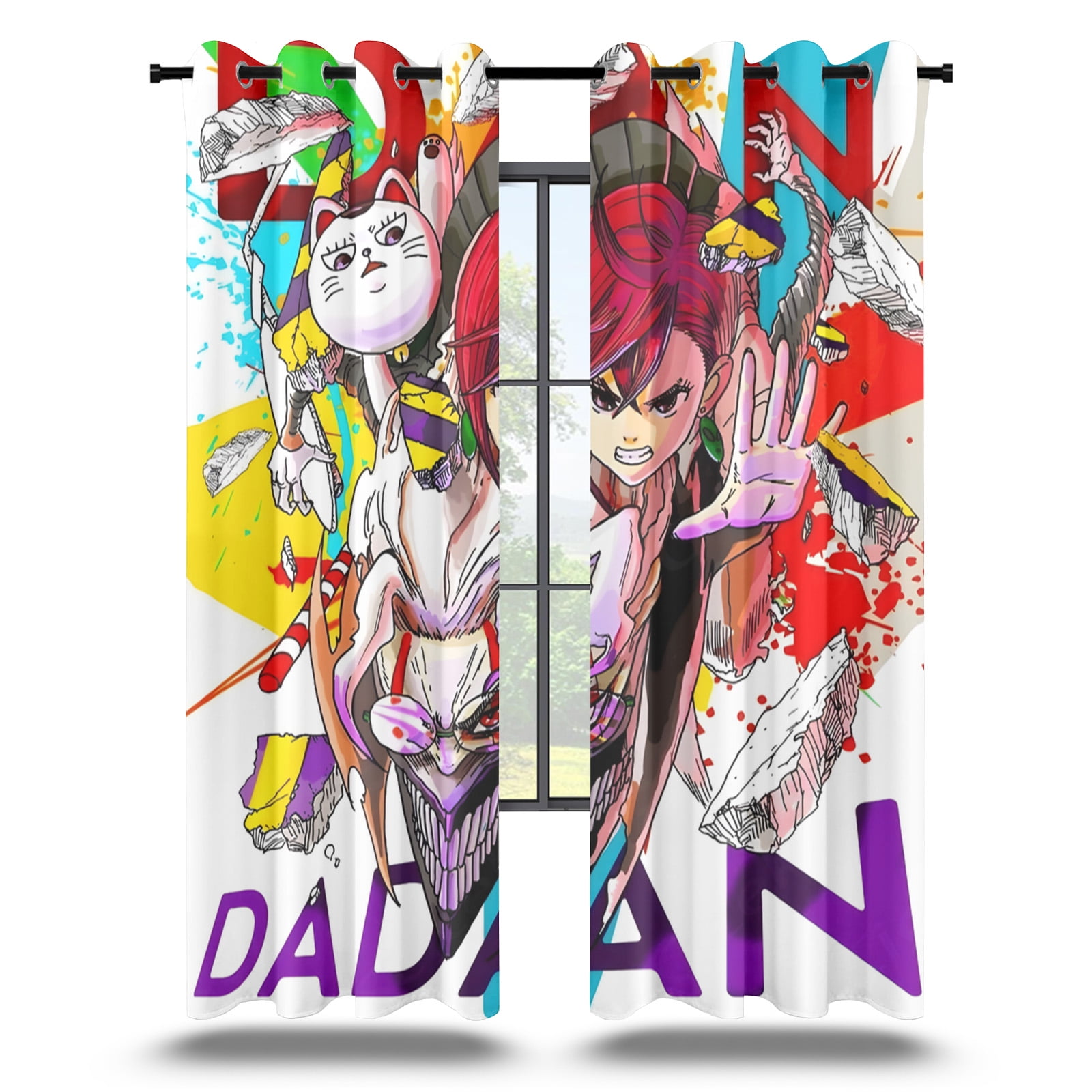 Anime Curtains for Bedroom Drapes DAN DA DAN Takakura Ken Print Design ...