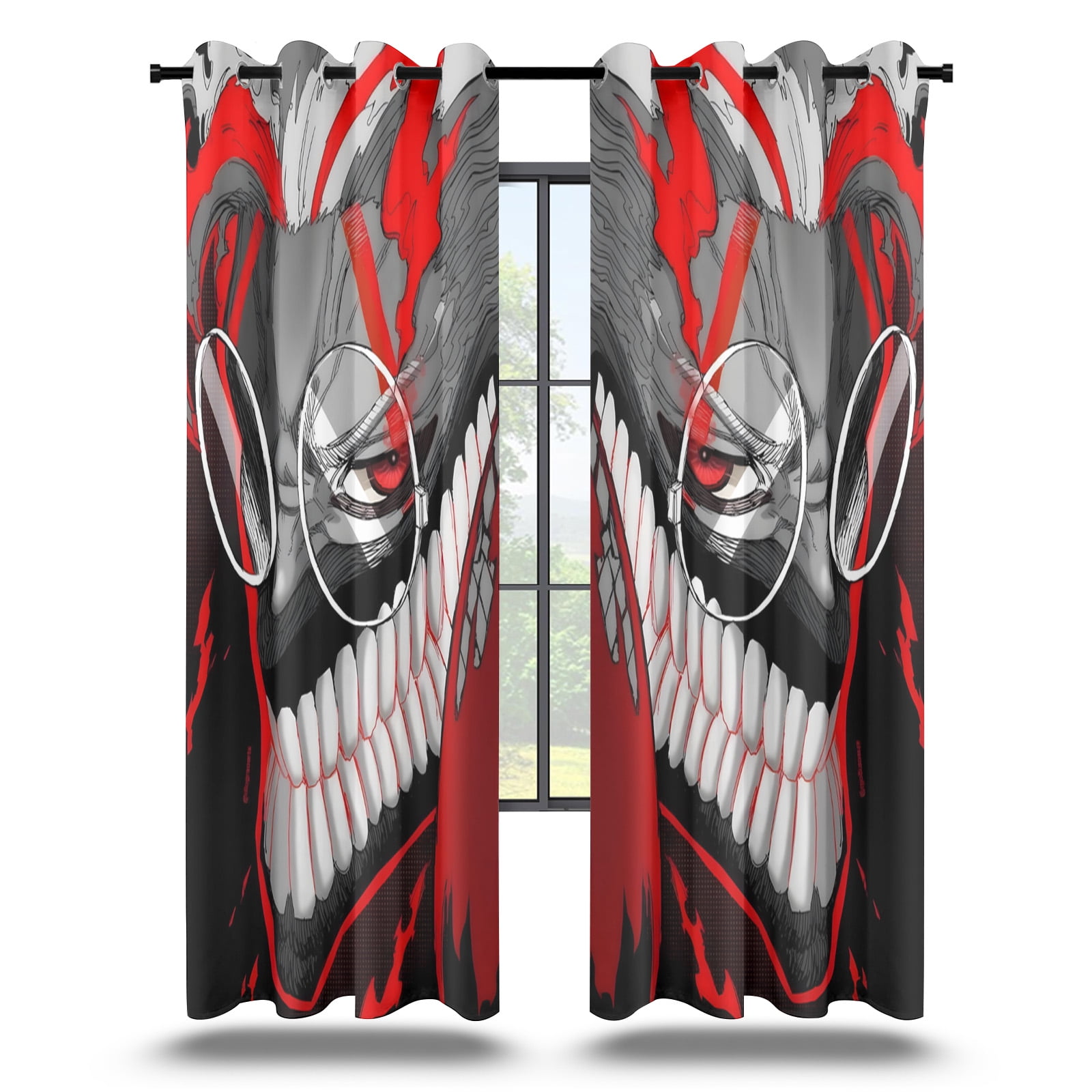 Anime Curtains for Bedroom Drapes DAN DA DAN Takakura Ken Print Design ...
