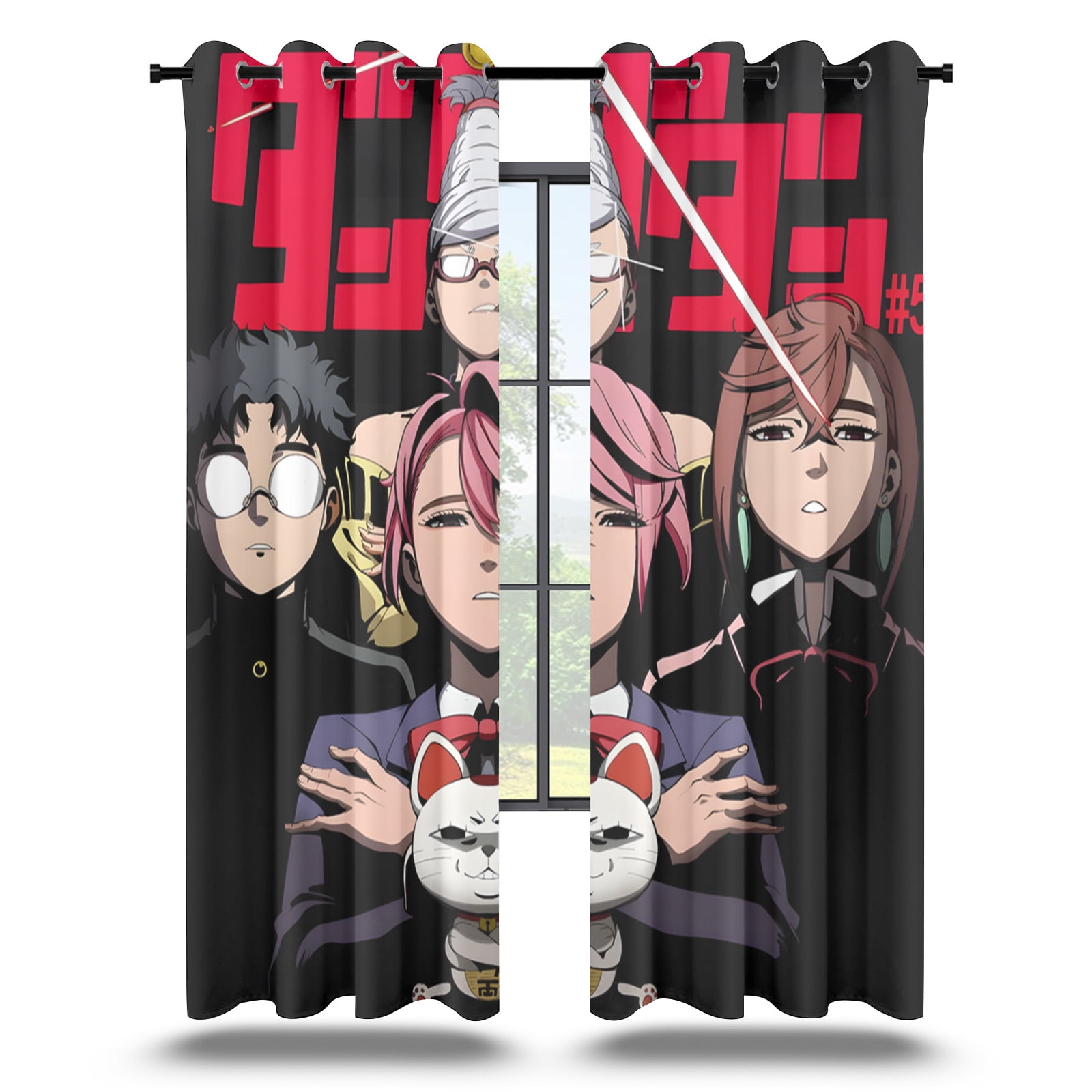 Anime Curtains for Bedroom Drapes DAN DA DAN Takakura Ken Print Design ...