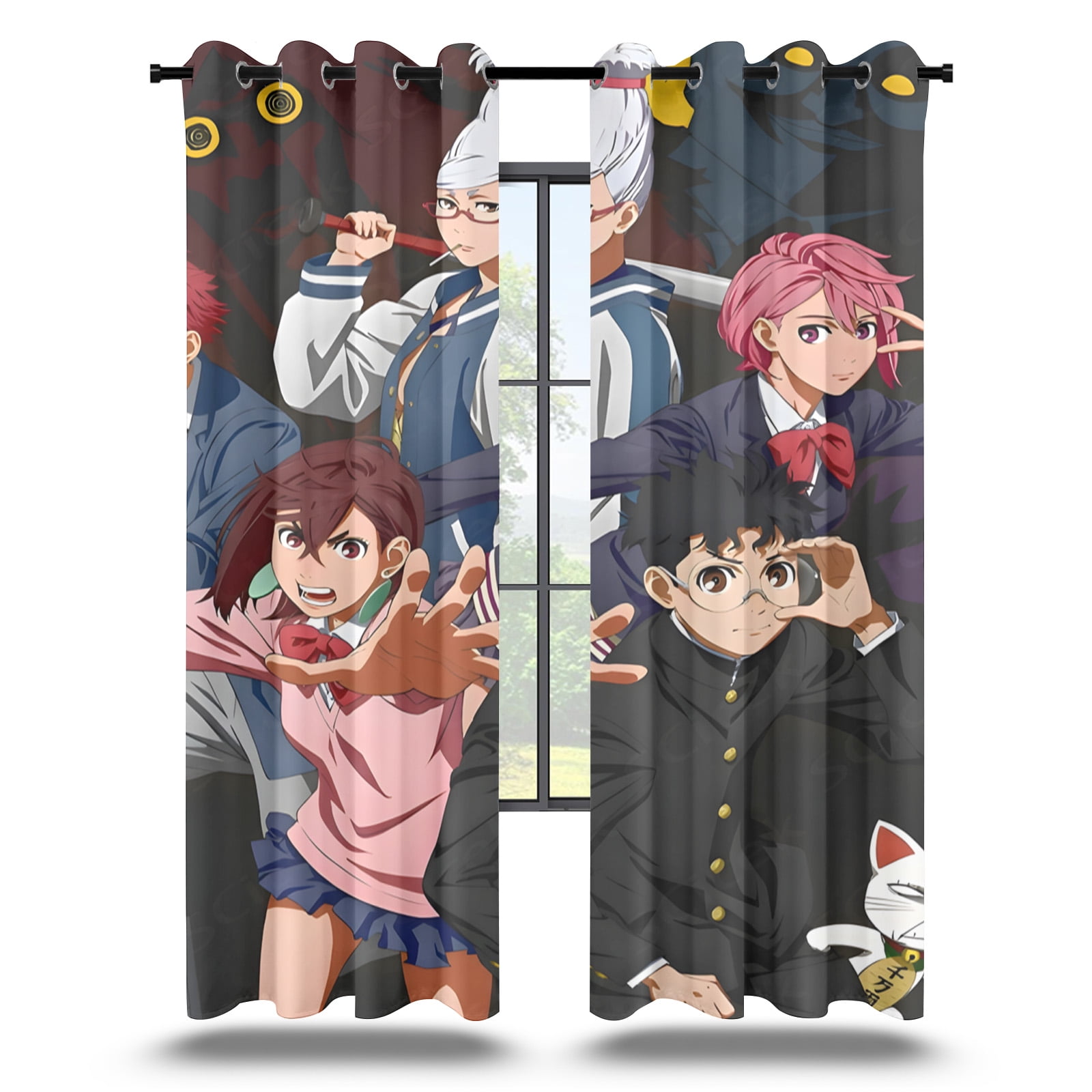 Anime Curtains for Bedroom Drapes DAN DA DAN Takakura Ken Print Design ...