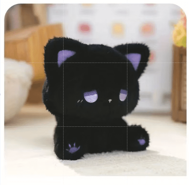 Anime Cute Sad Melancholy Emo Small Plush Cat Toy Stuffed Animal ...