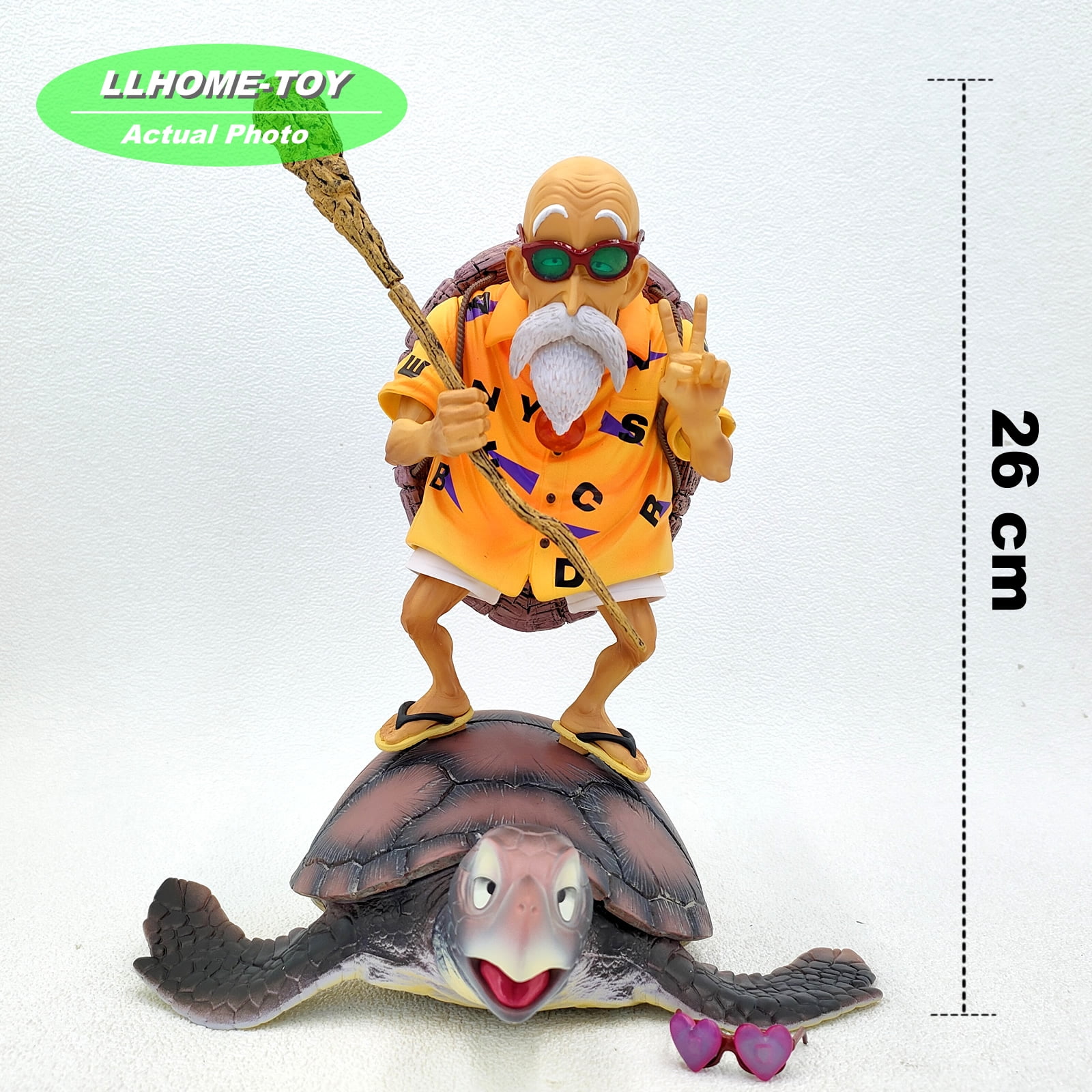 Anime DBZ Master Roshi Kame Sennin debut turtle PVC Figure Stature Toy ...