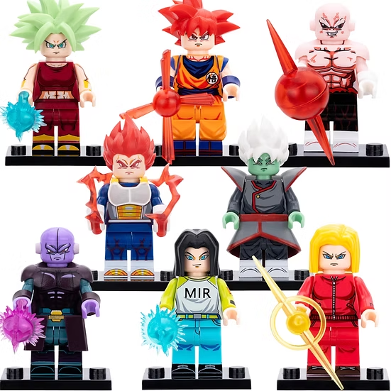 Anime DBZ Minifigures Set – Goku, Vegeta, Jiren, Androids 17/18, Zamasu ...