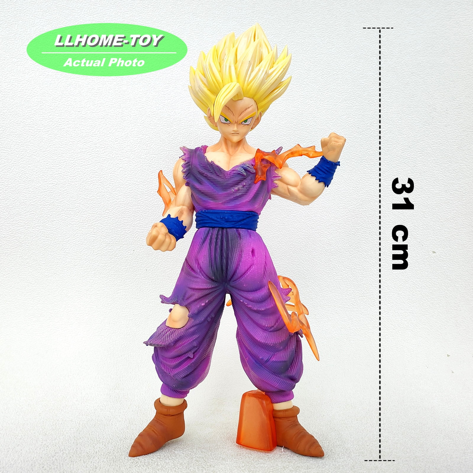 Anime DBZ Super Saiyan 2 Son Gohan Child Big PVC Figure Statue Toy Gift ...