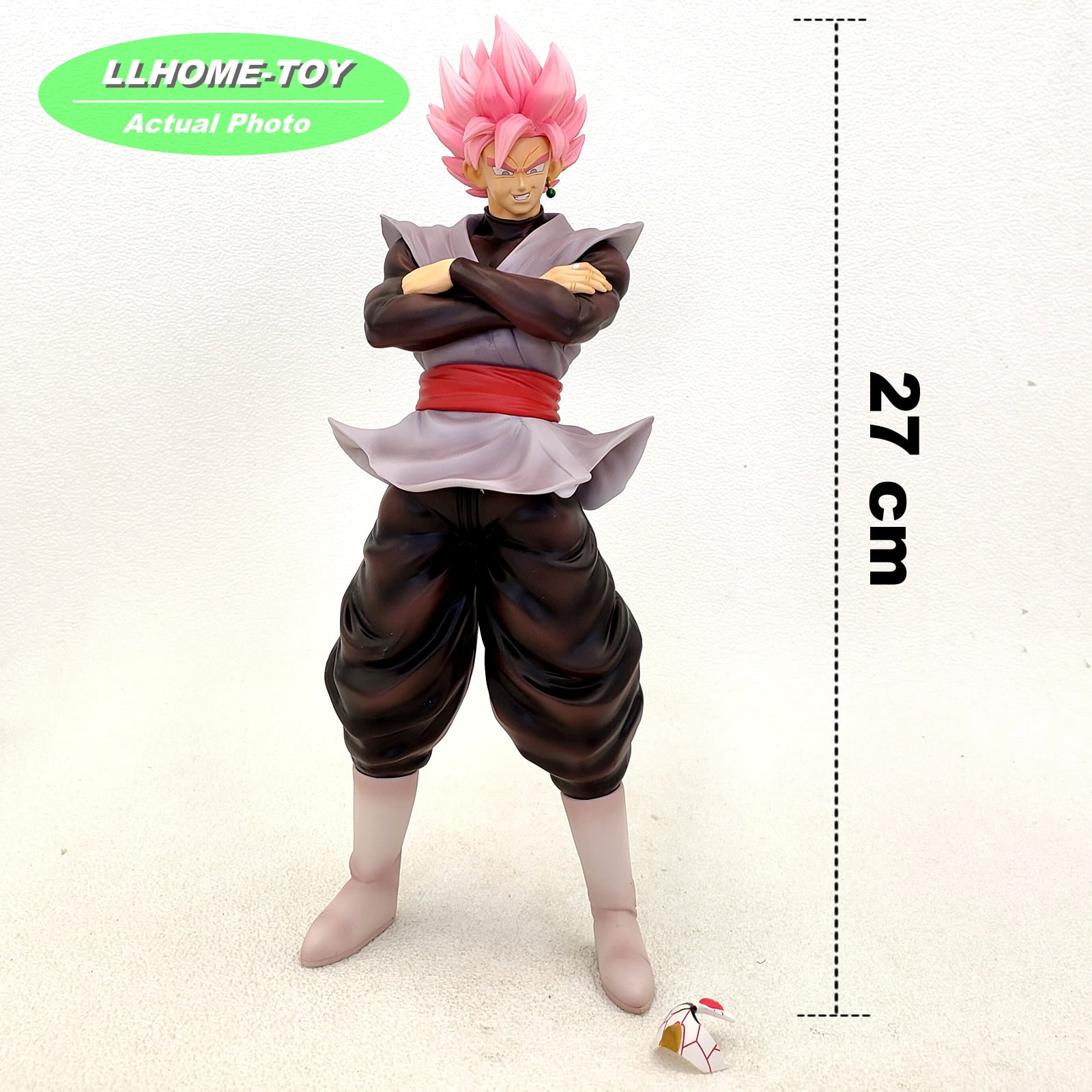Anime DBZ Super Saiyan Black Goku Rose face shield PVC Figure Toy Gift ...