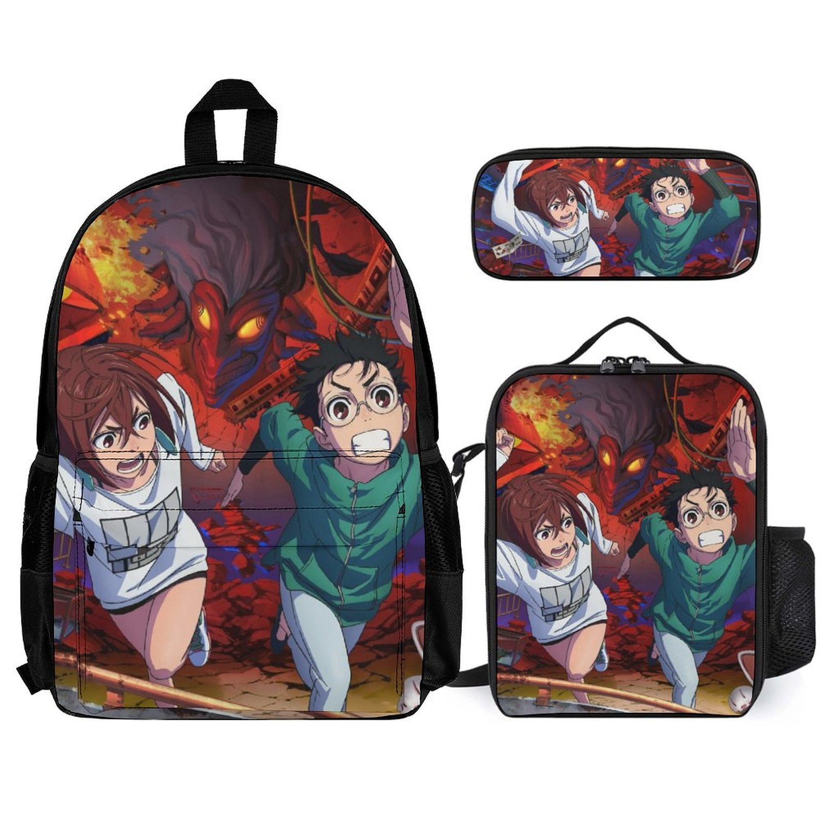 Anime Dandadan Backpack With Lunch Bag Pencil Case Pen Bag Satchel ...