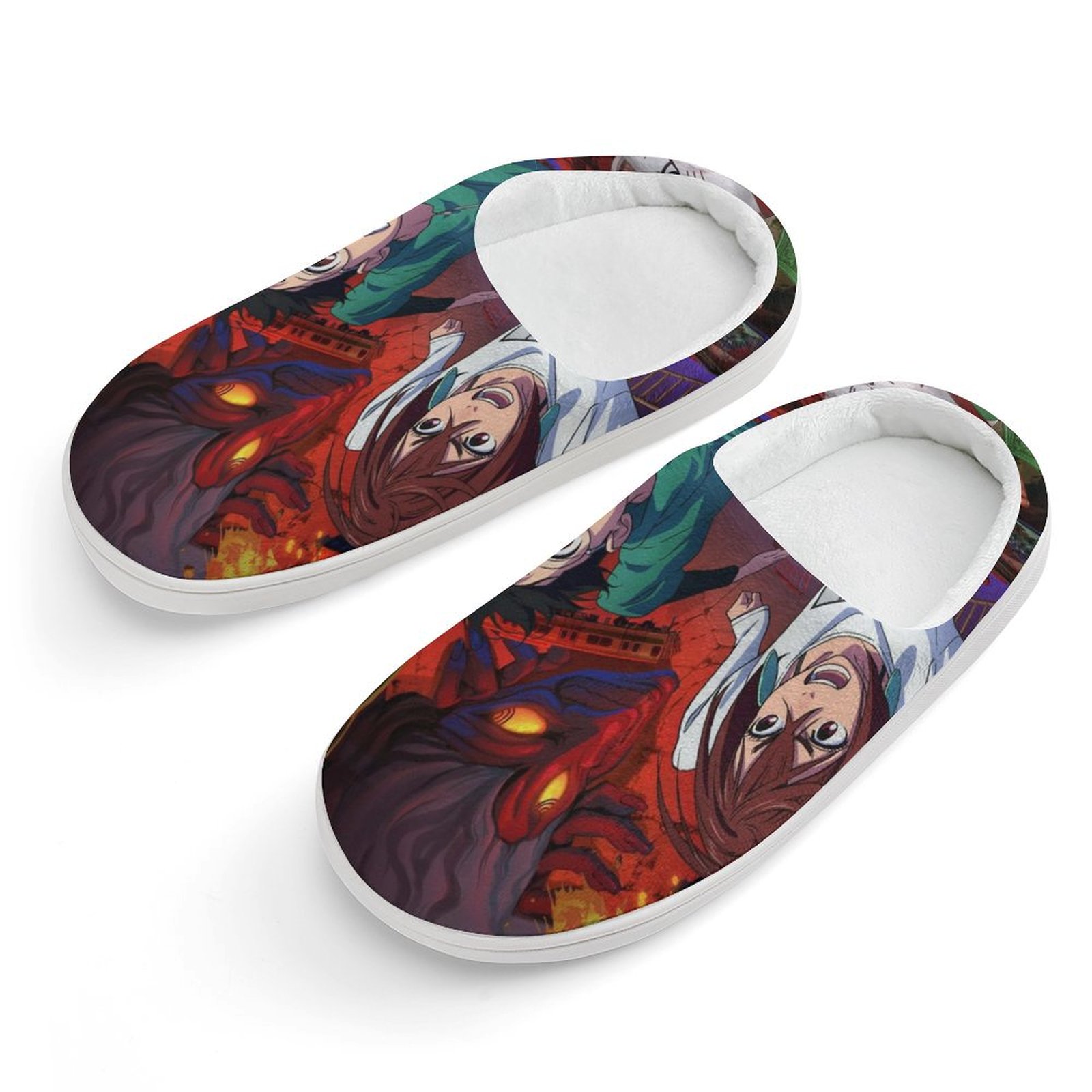 Anime Dandadan Kid's Cotton Slippers Winter Warm Soft Plush Slippers ...