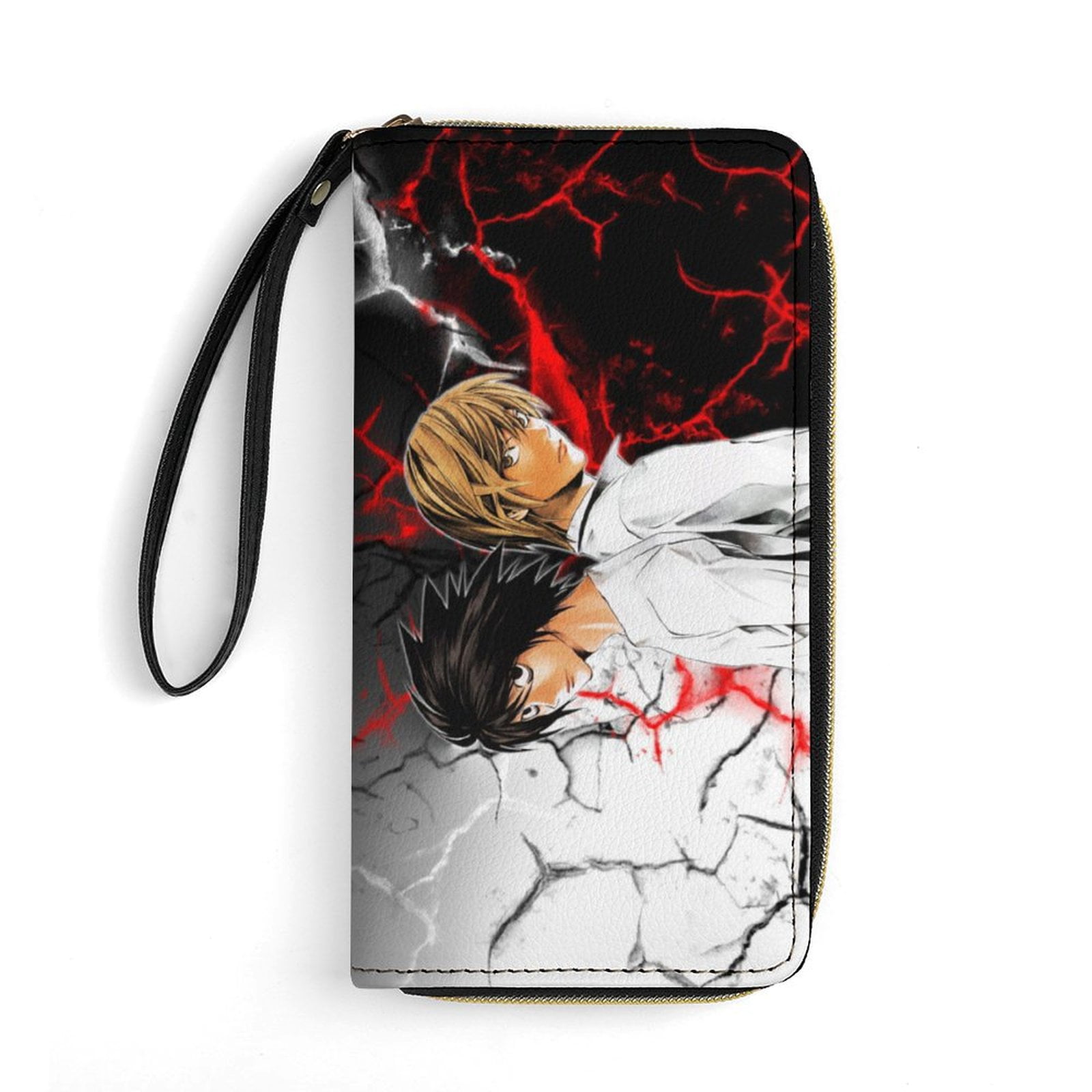 Anime Dea-th No-te Zipper Faux Leather Long Wallet/Clutch Purse, Cute ...