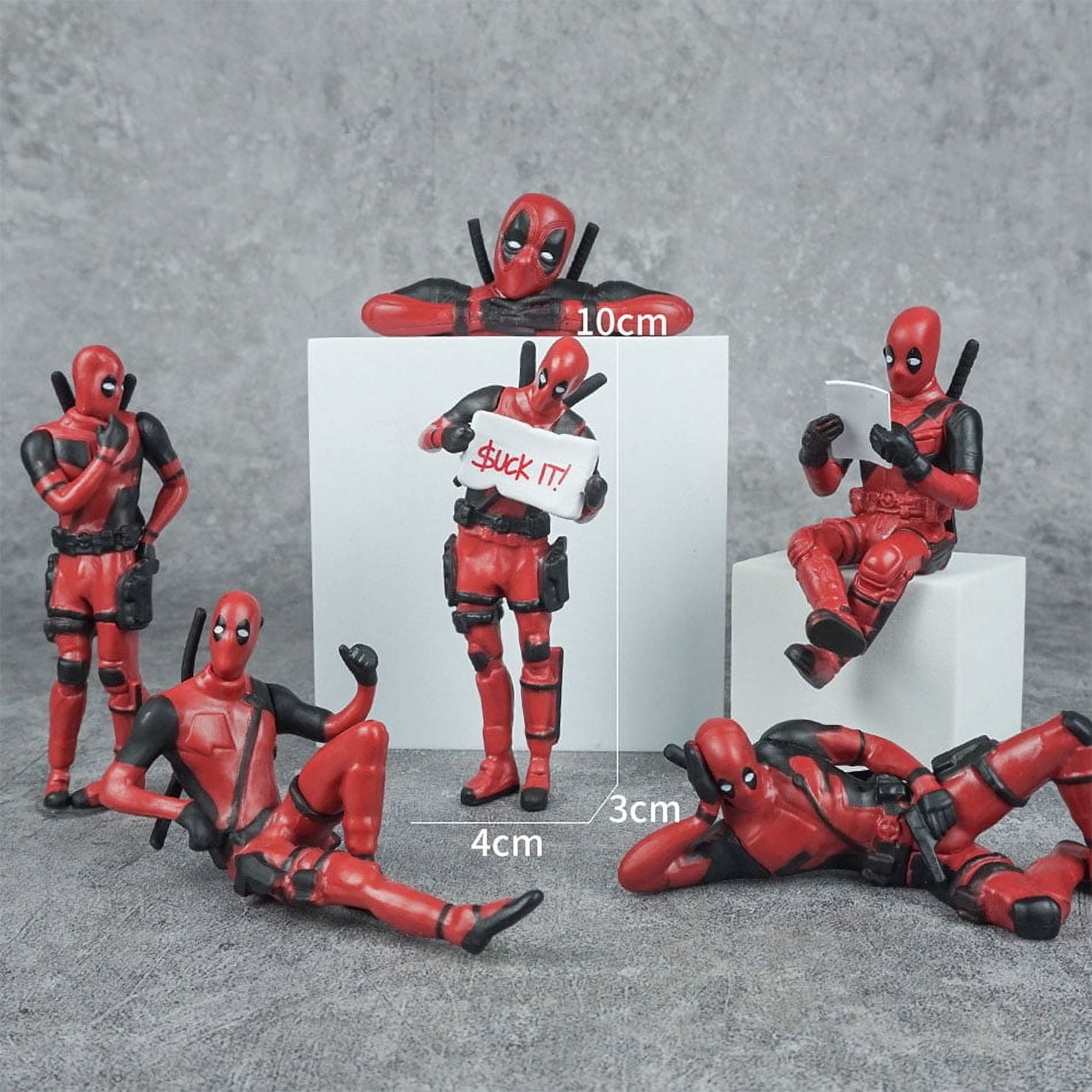 Anime Deadpool 2 Action Figure Sitting lying Posture Model Anime X-Men ...