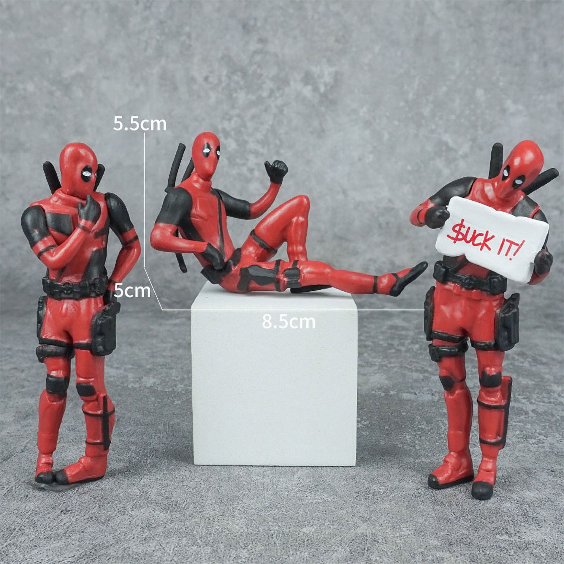 Anime Deadpool 2 Action Figure Sitting lying Posture Model Anime X-Men ...
