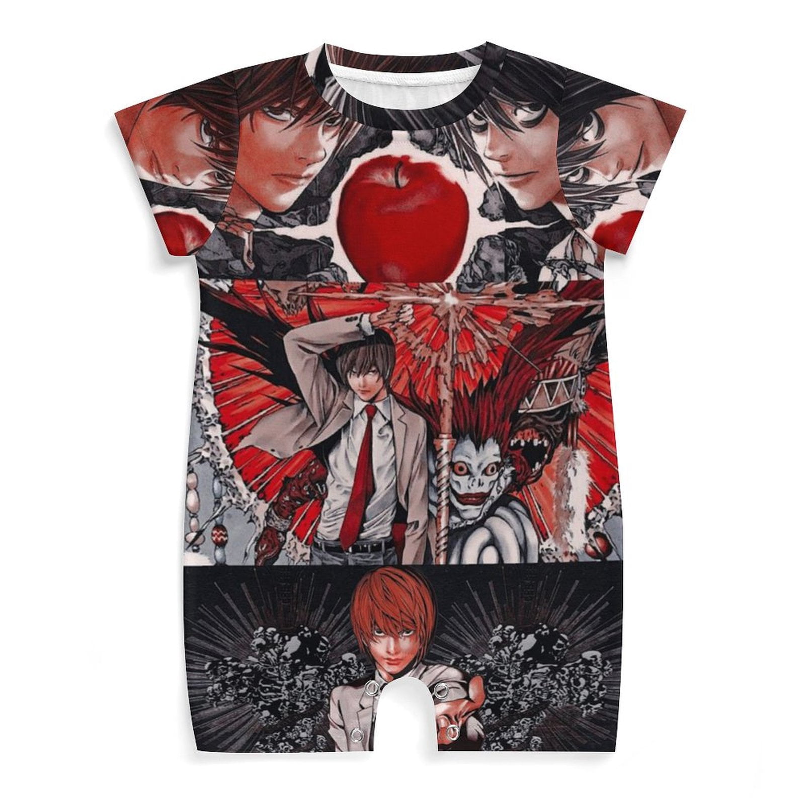Anime Death Note Baby Romper Jumpsuit Summer Short Sleeve One-Piece ...