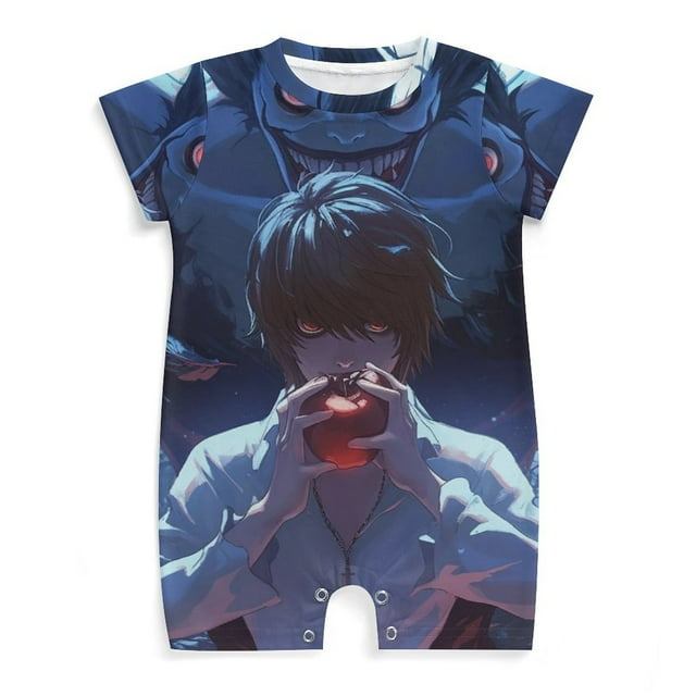 Anime Death Note Baby Romper Jumpsuit Summer Short Sleeve One-Piece ...