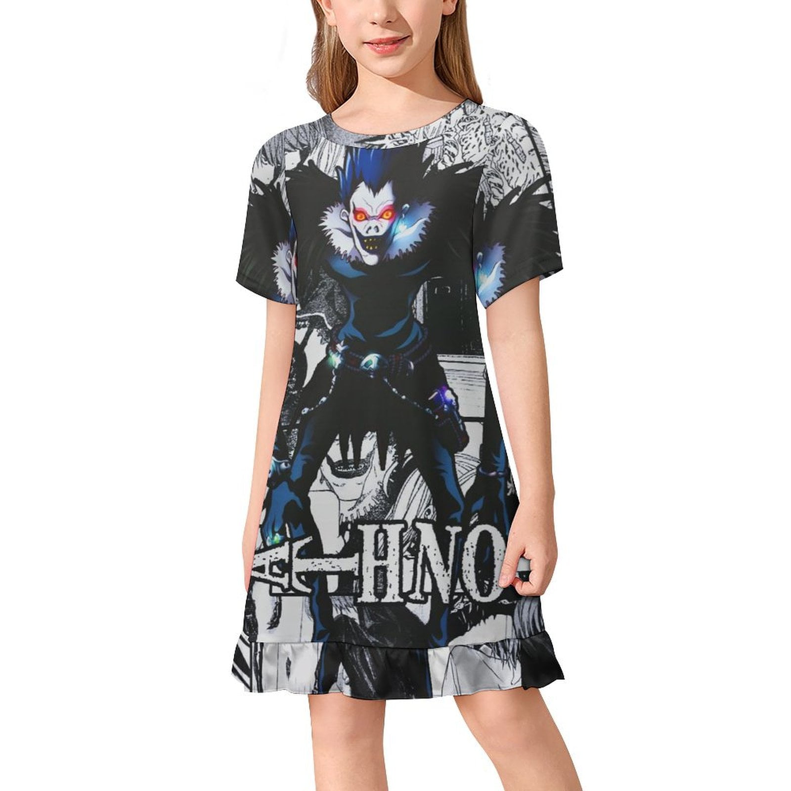 Anime Death Note Children's Short Sleeved Dress 3D Printed Classical ...